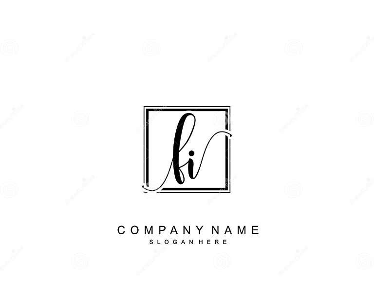 Initial FI Signature Logo Template Vector Stock Vector - Illustration ...