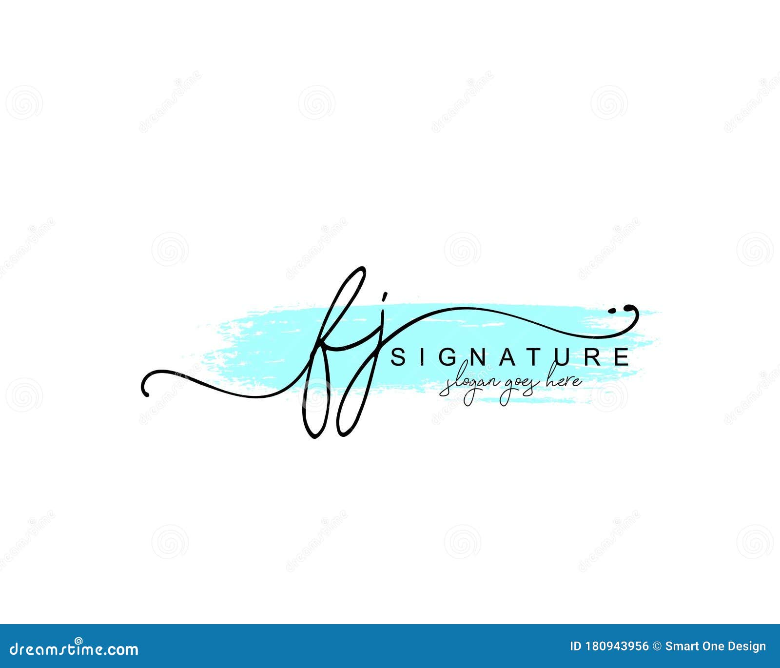 Initial FJ Signature Logo Template Vector Stock Vector - Illustration ...