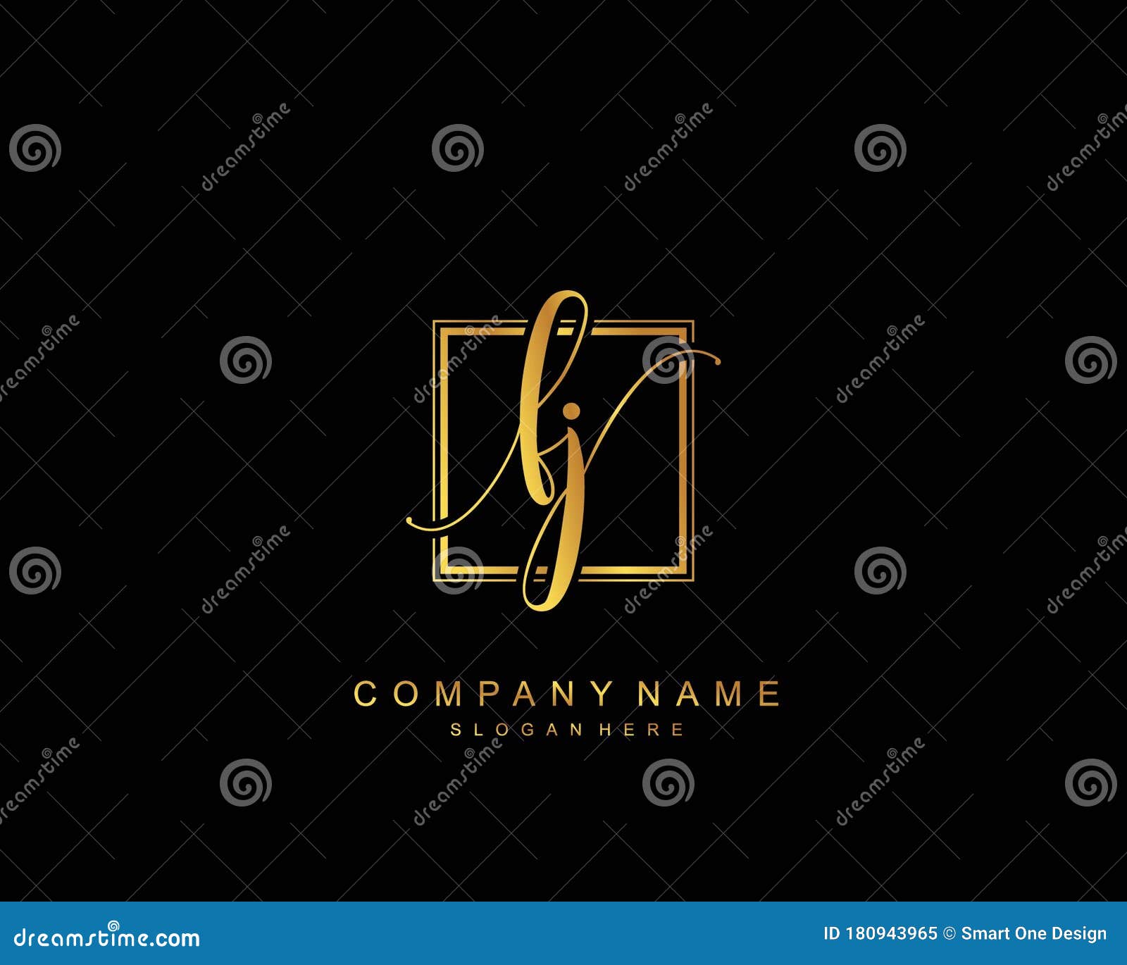 Initial FJ Signature Logo Template Vector Stock Vector - Illustration ...
