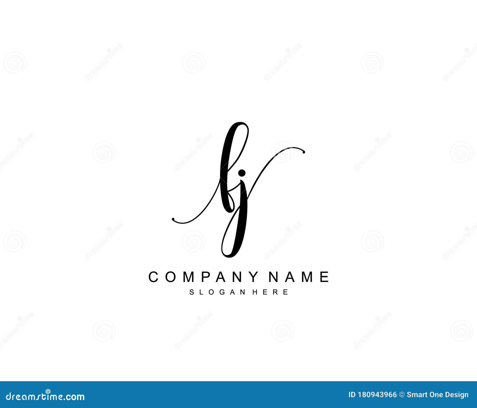 Initial FJ Signature Logo Template Vector Stock Vector - Illustration ...