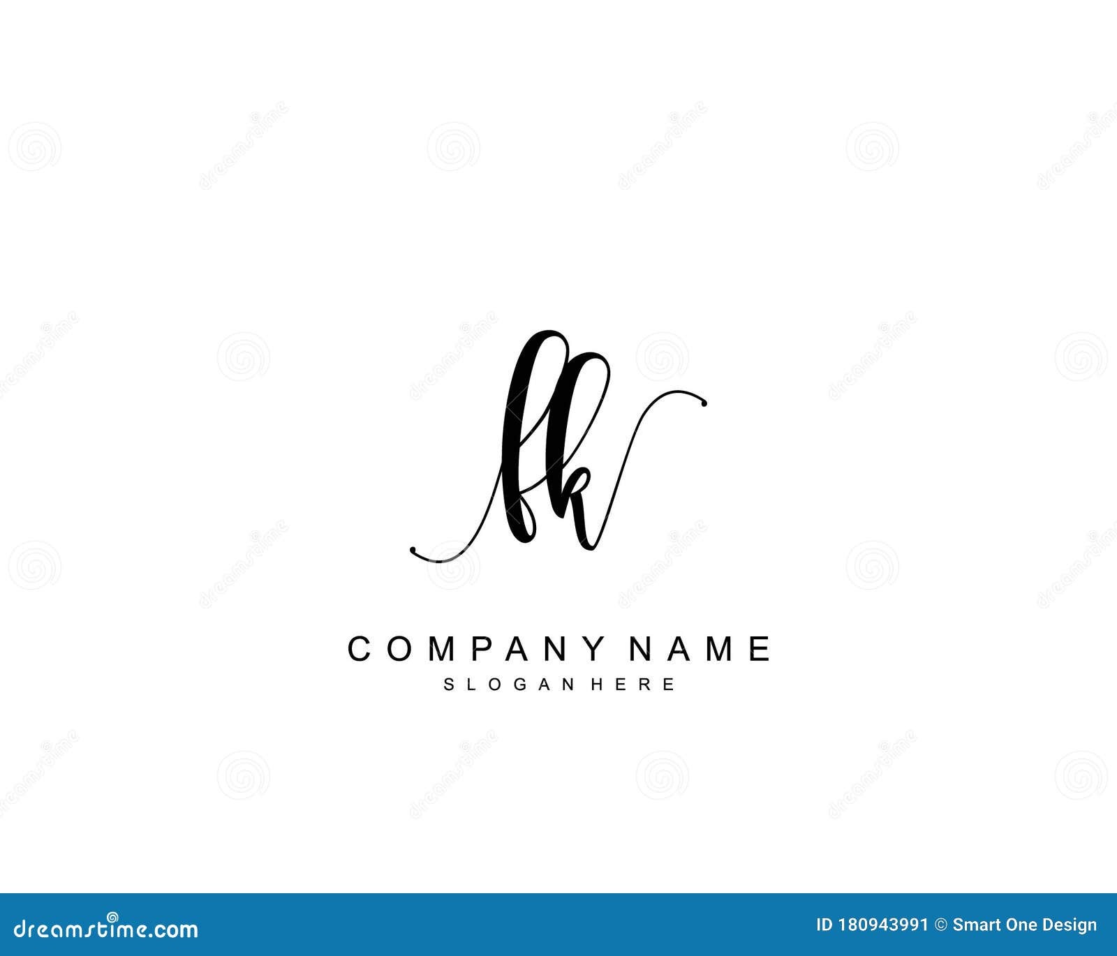 Initial FK Signature Logo Template Vector Stock Vector - Illustration ...