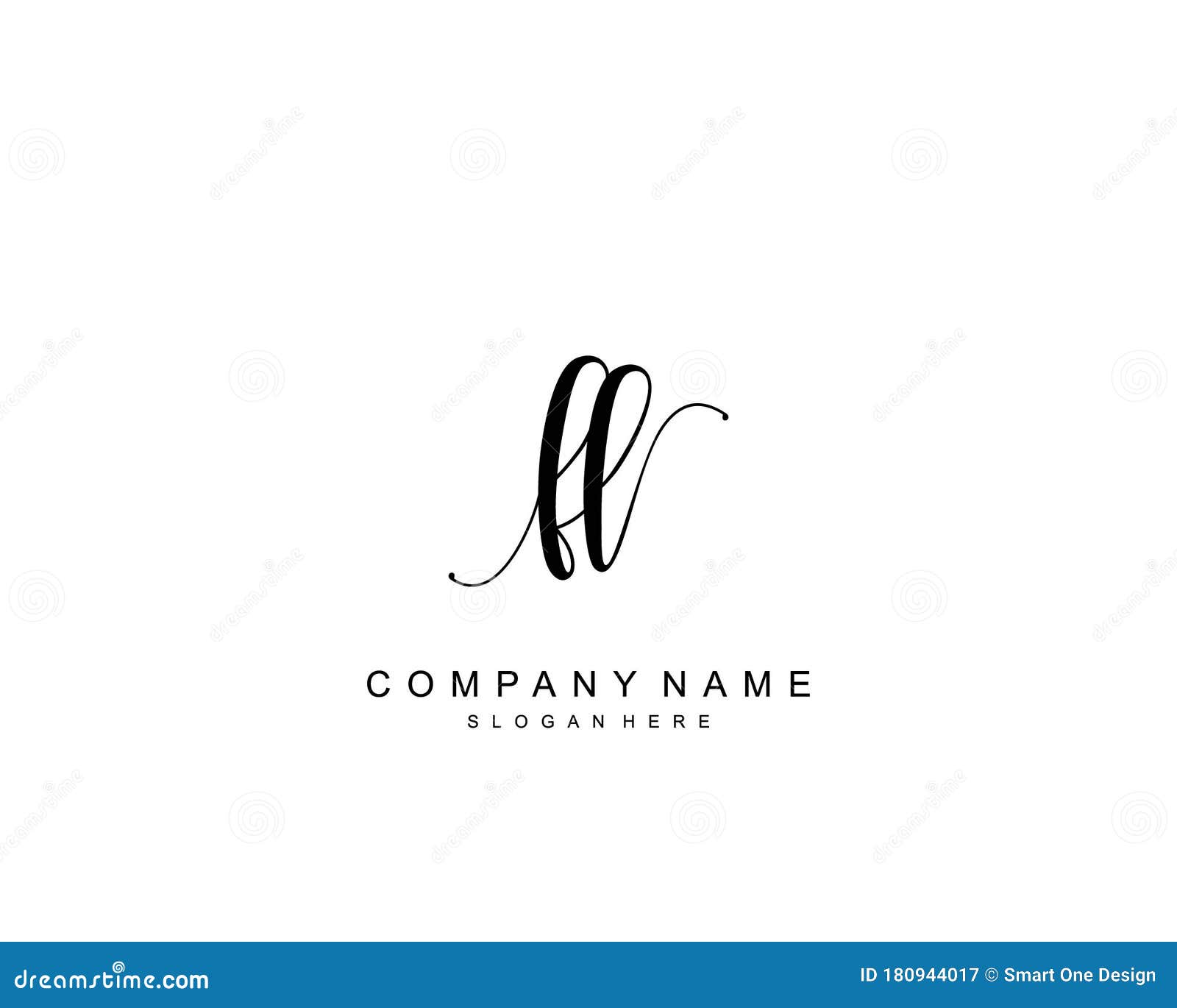 Initial FL Signature Logo Template Vector Stock Vector - Illustration ...