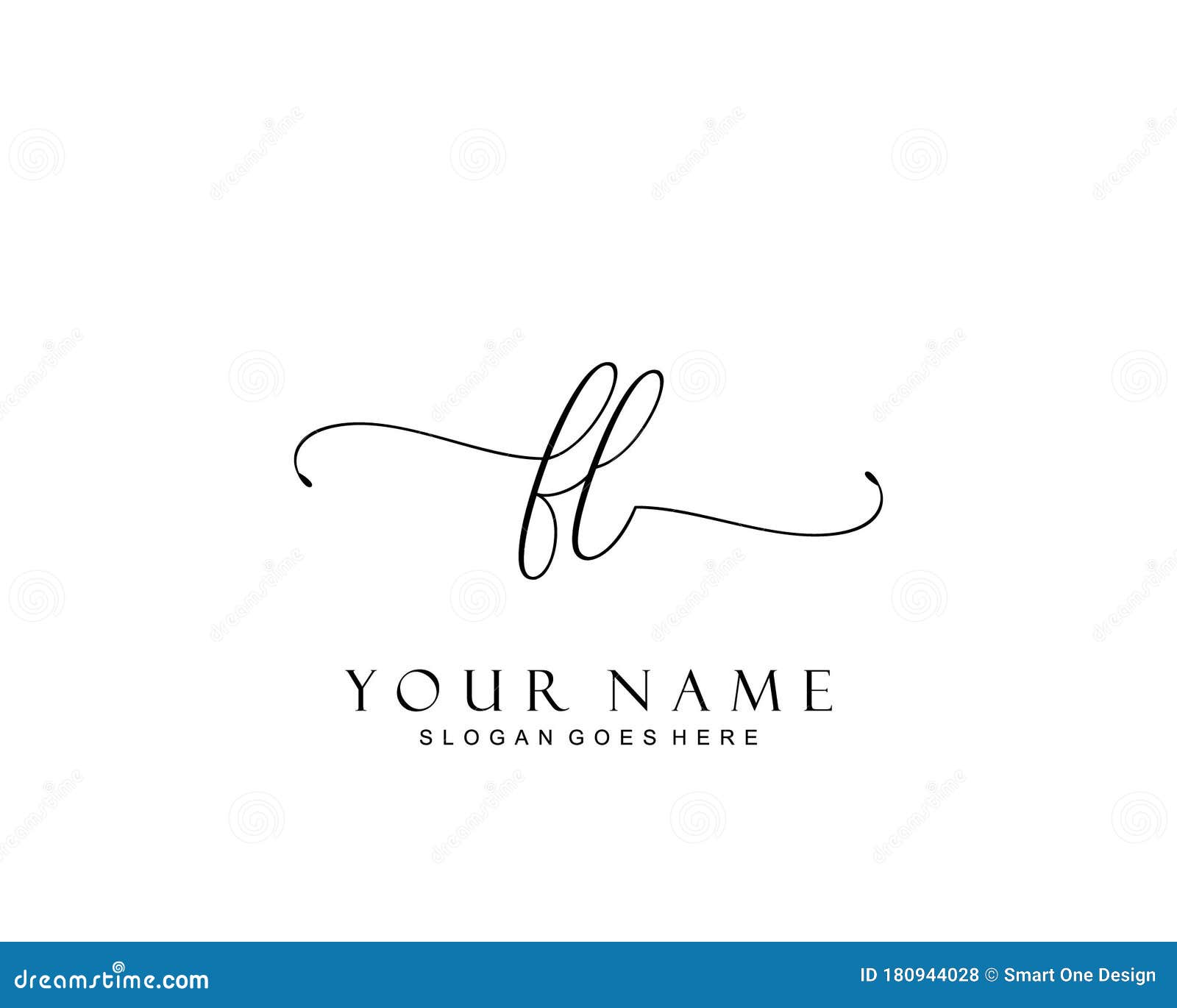 Initial FL Signature Logo Template Vector Stock Vector - Illustration ...