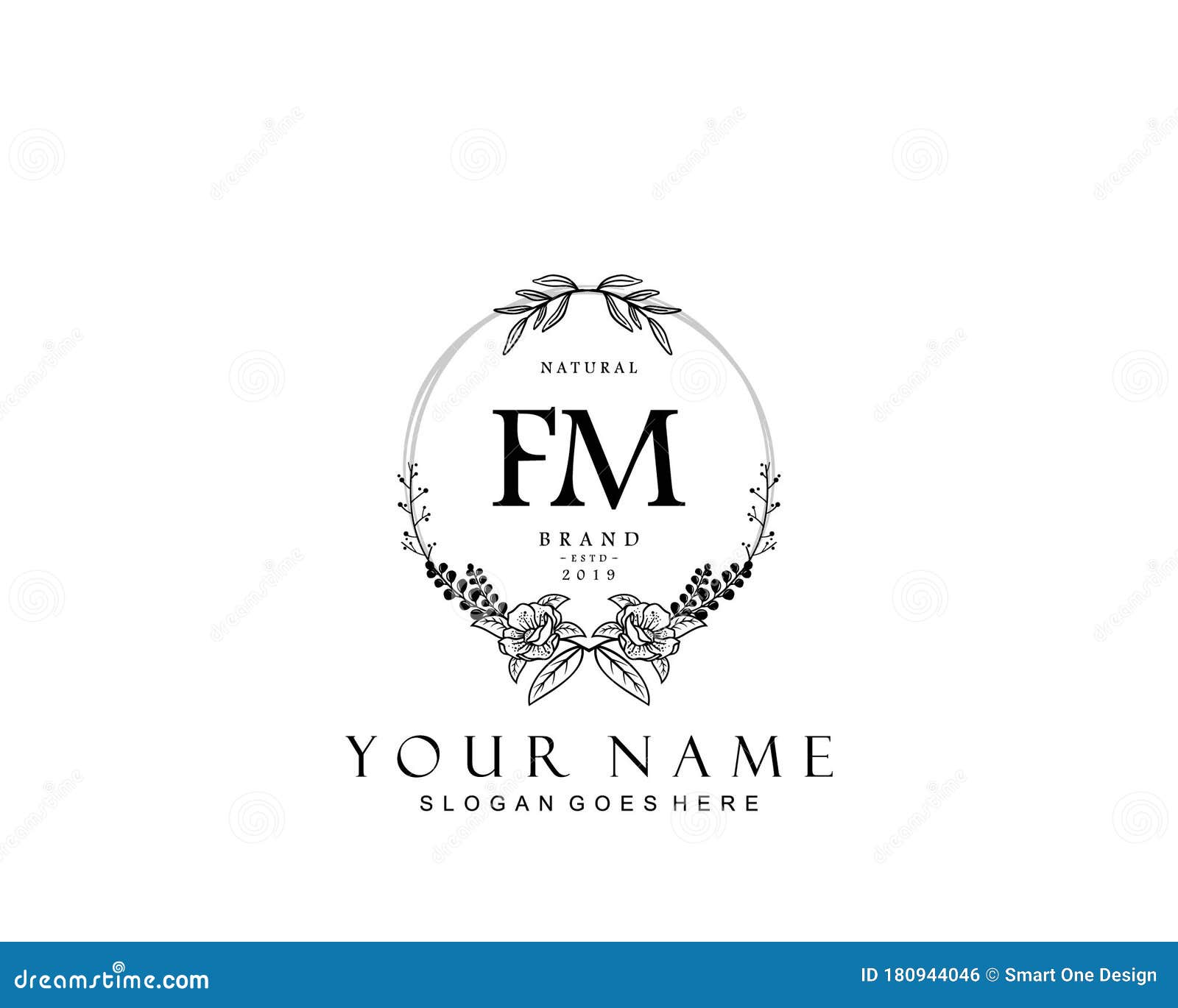 Initial FM Signature Logo Template Vector Stock Vector - Illustration ...