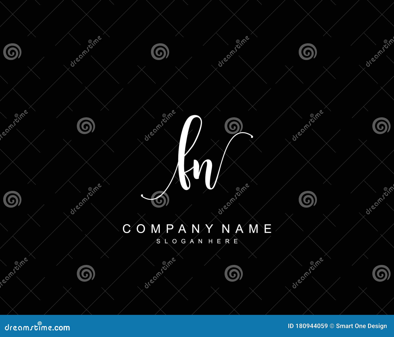 Initial FN Signature Logo Template Vector Stock Vector - Illustration ...