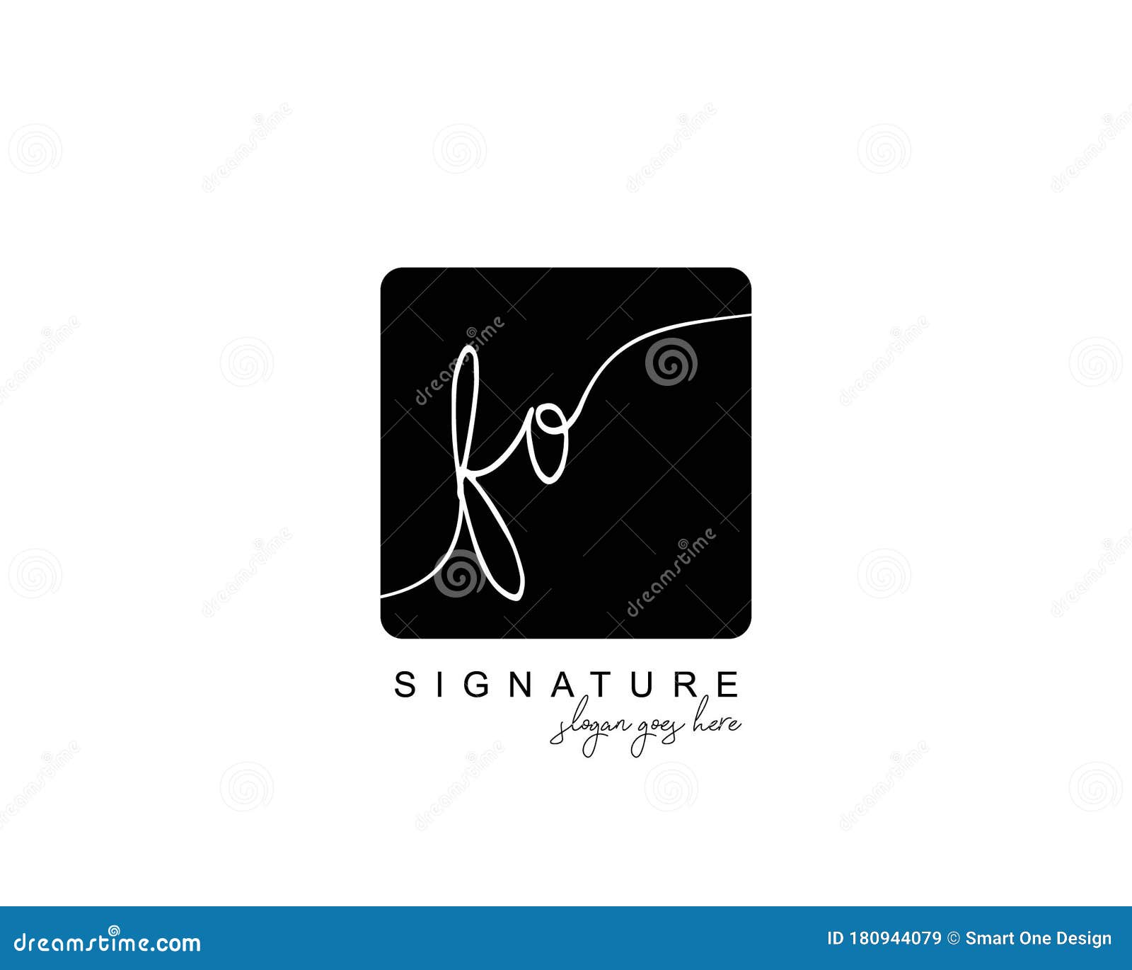 Initial FO Signature Logo Template Vector Stock Vector - Illustration ...