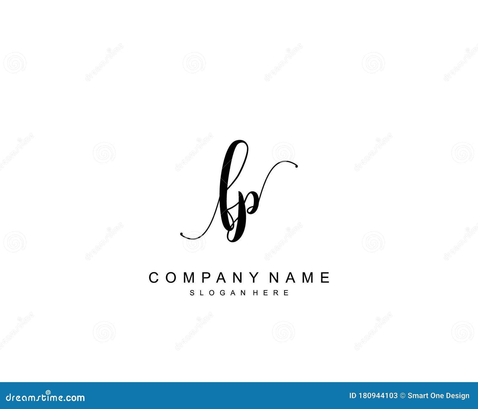 Initial FP Signature Logo Template Vector Stock Vector - Illustration ...