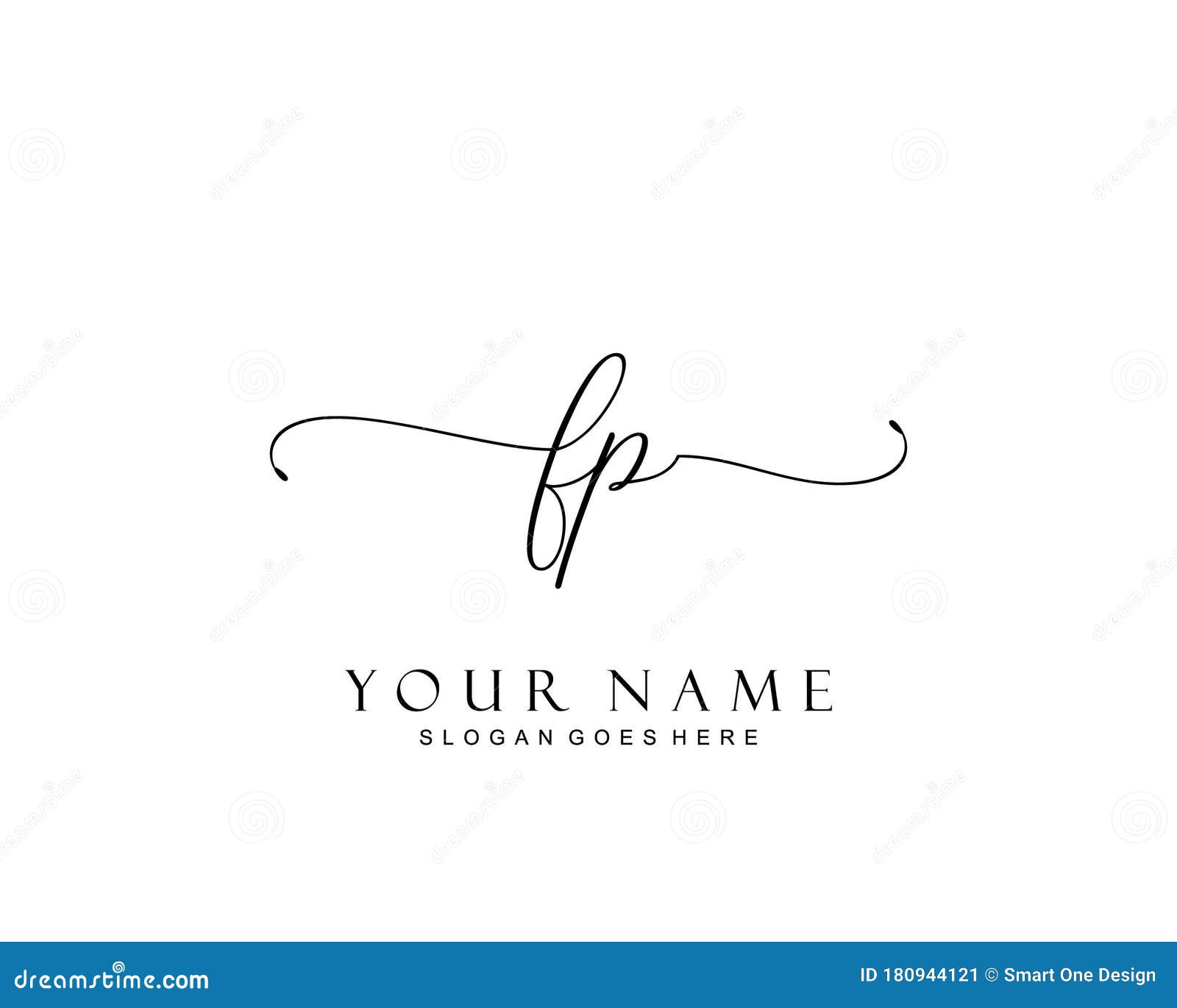 Initial FP Signature Logo Template Vector Stock Vector - Illustration ...