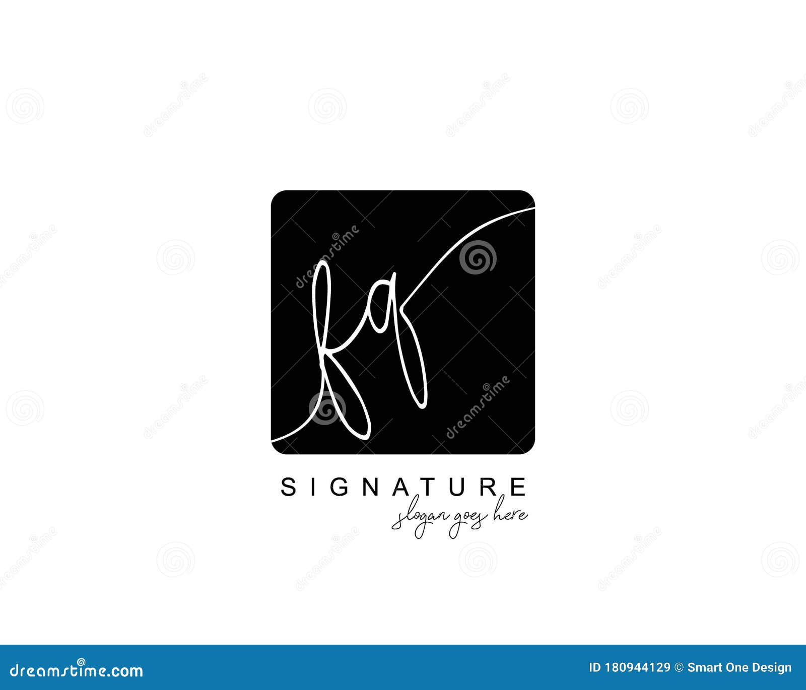 Initial FQ Signature Logo Template Vector Stock Vector - Illustration ...