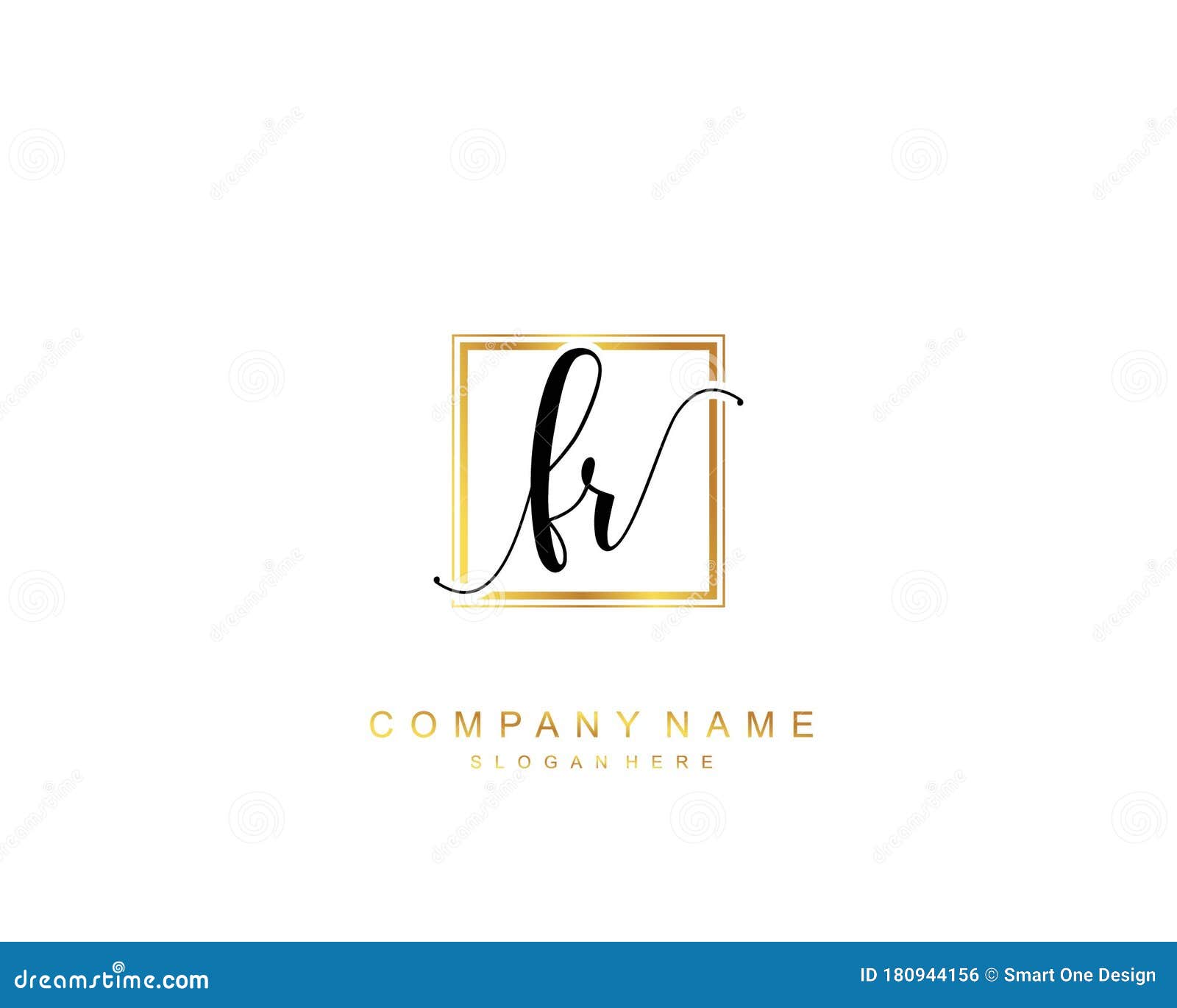 Initial FR Signature Logo Template Vector Stock Vector - Illustration ...