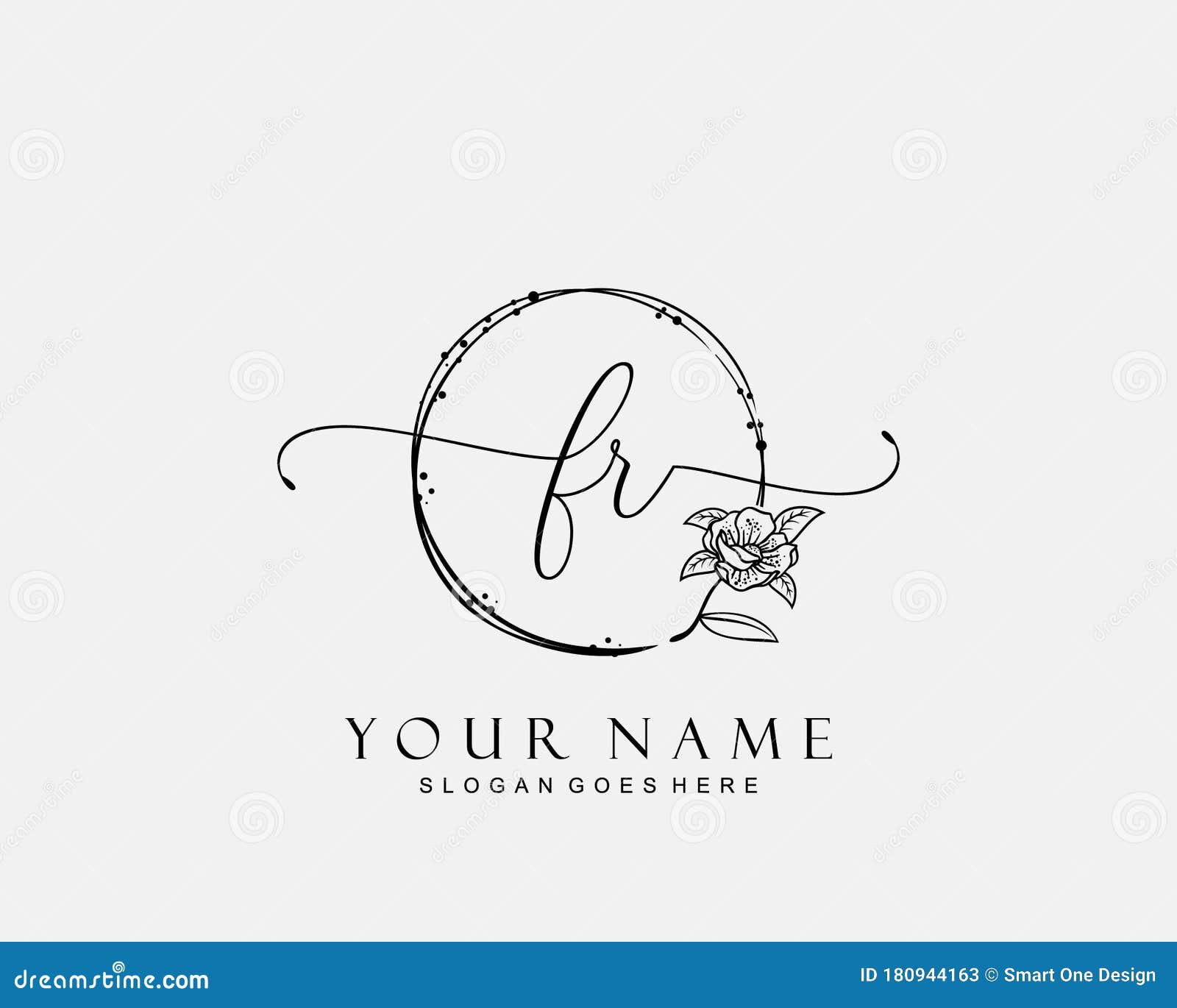 Initial FR Signature Logo Template Vector Stock Vector - Illustration ...