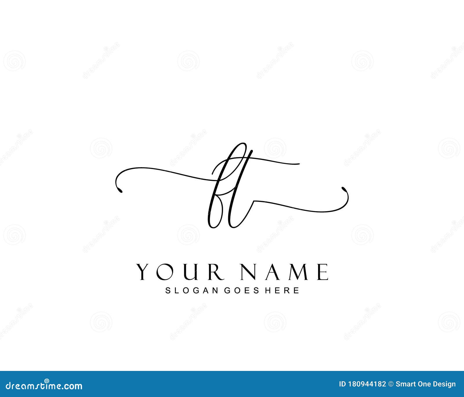 Initial FT Signature Logo Template Vector Stock Vector - Illustration ...
