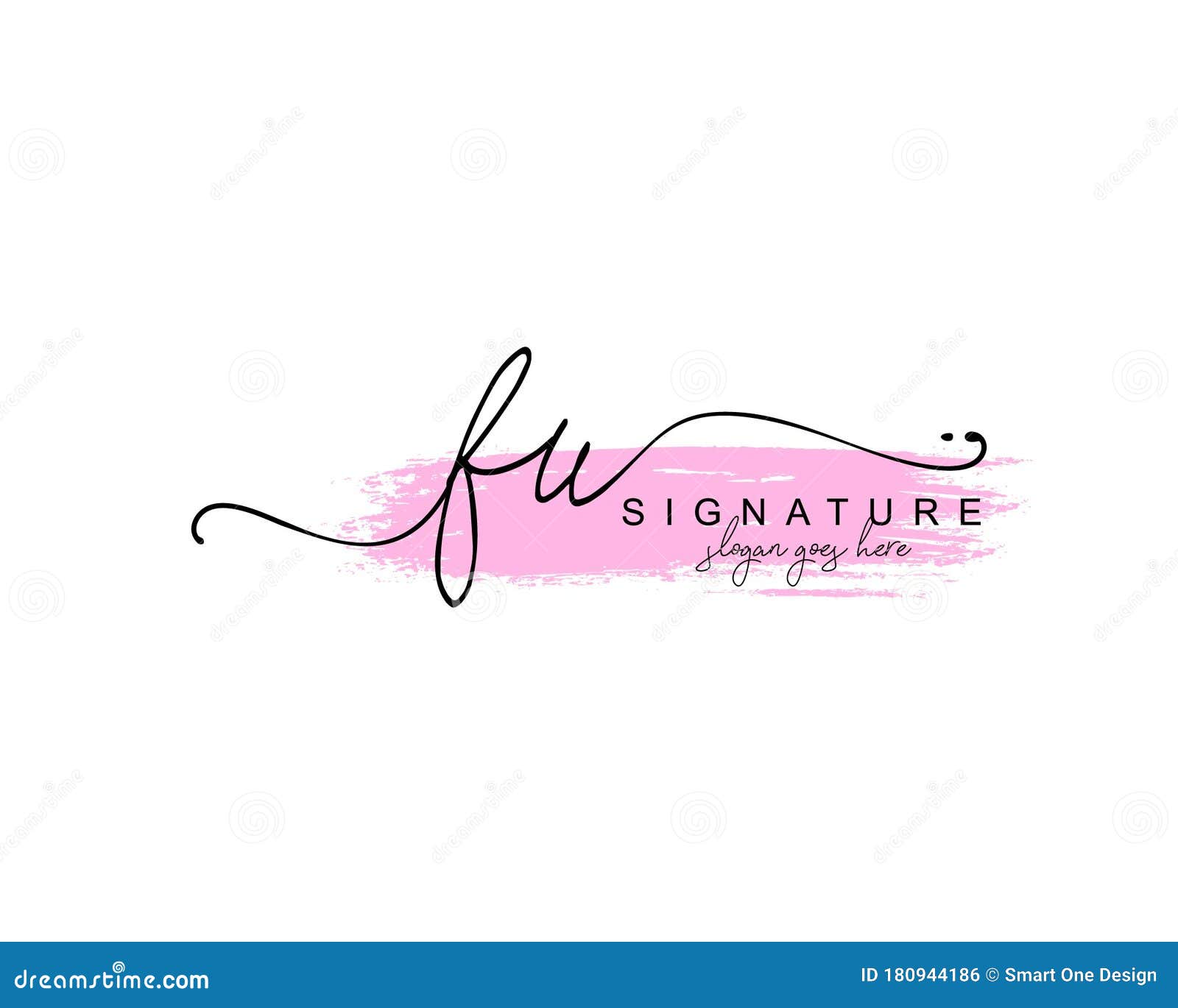 Initial FU Signature Logo Template Vector Stock Vector - Illustration ...