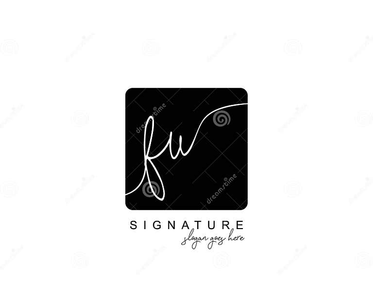 Initial FU Signature Logo Template Vector Stock Vector - Illustration ...