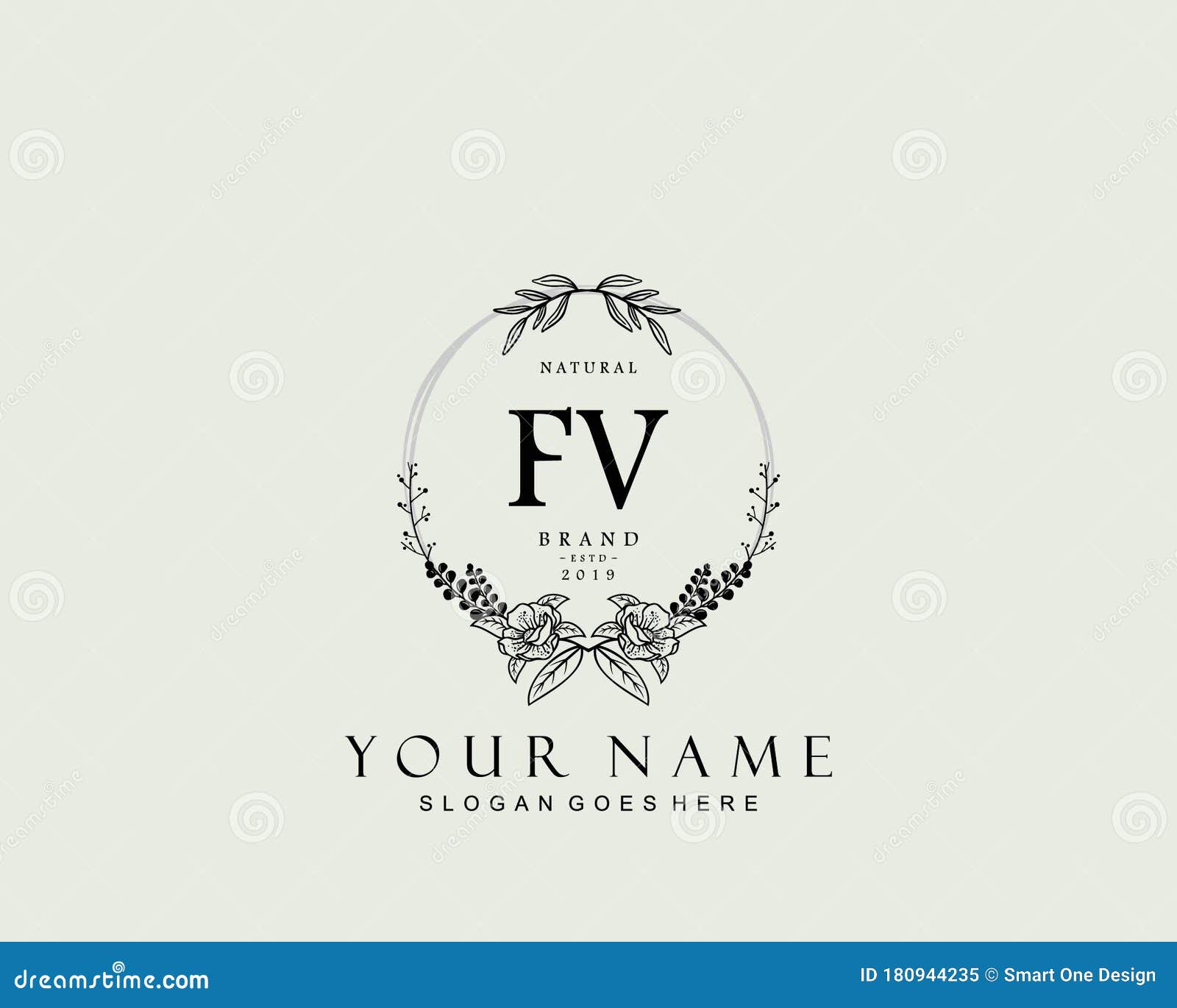 Initial FV Signature Logo Template Vector Stock Vector - Illustration ...