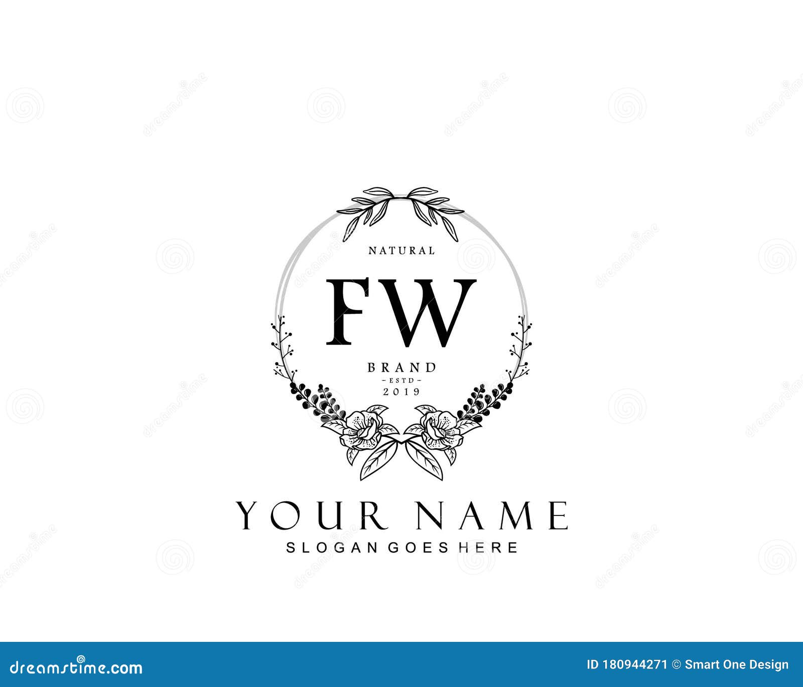 Initial FW Signature Logo Template Vector Stock Vector - Illustration ...