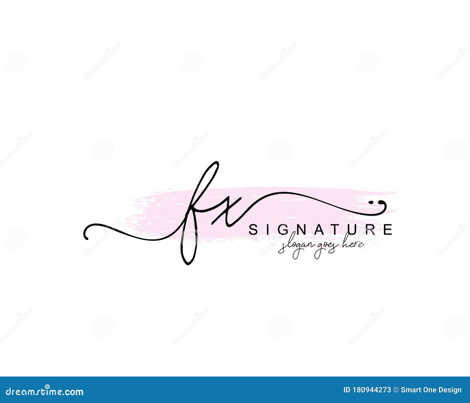 Initial FX Signature Logo Template Vector Stock Vector - Illustration ...