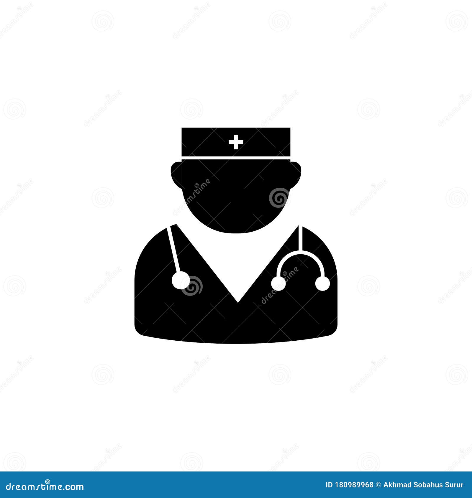 Doctor Symbol Vector Illustration Black Color Stock Vector ...