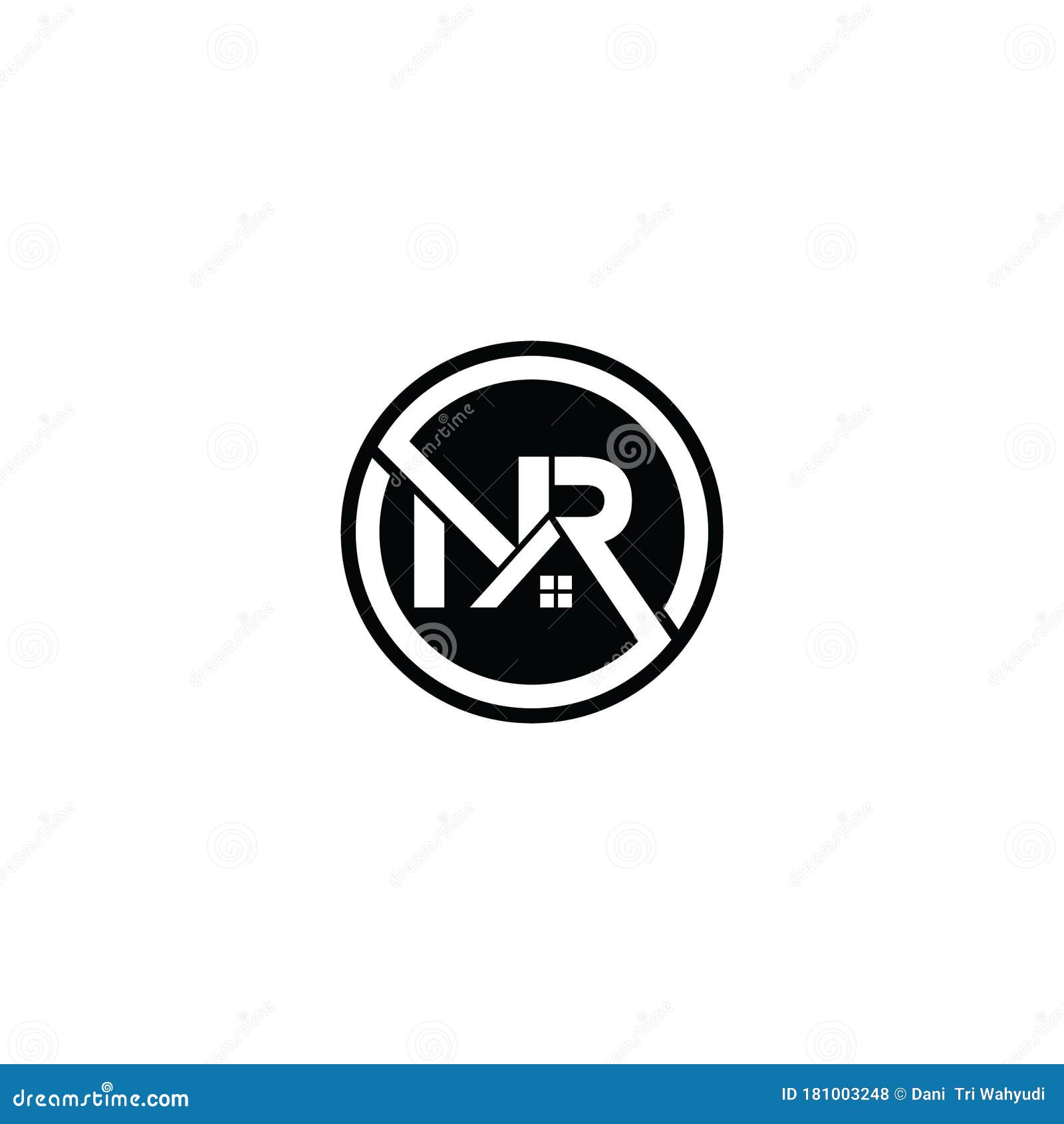 NR Letter Logo Icon Design Template Elements Stock Vector ...