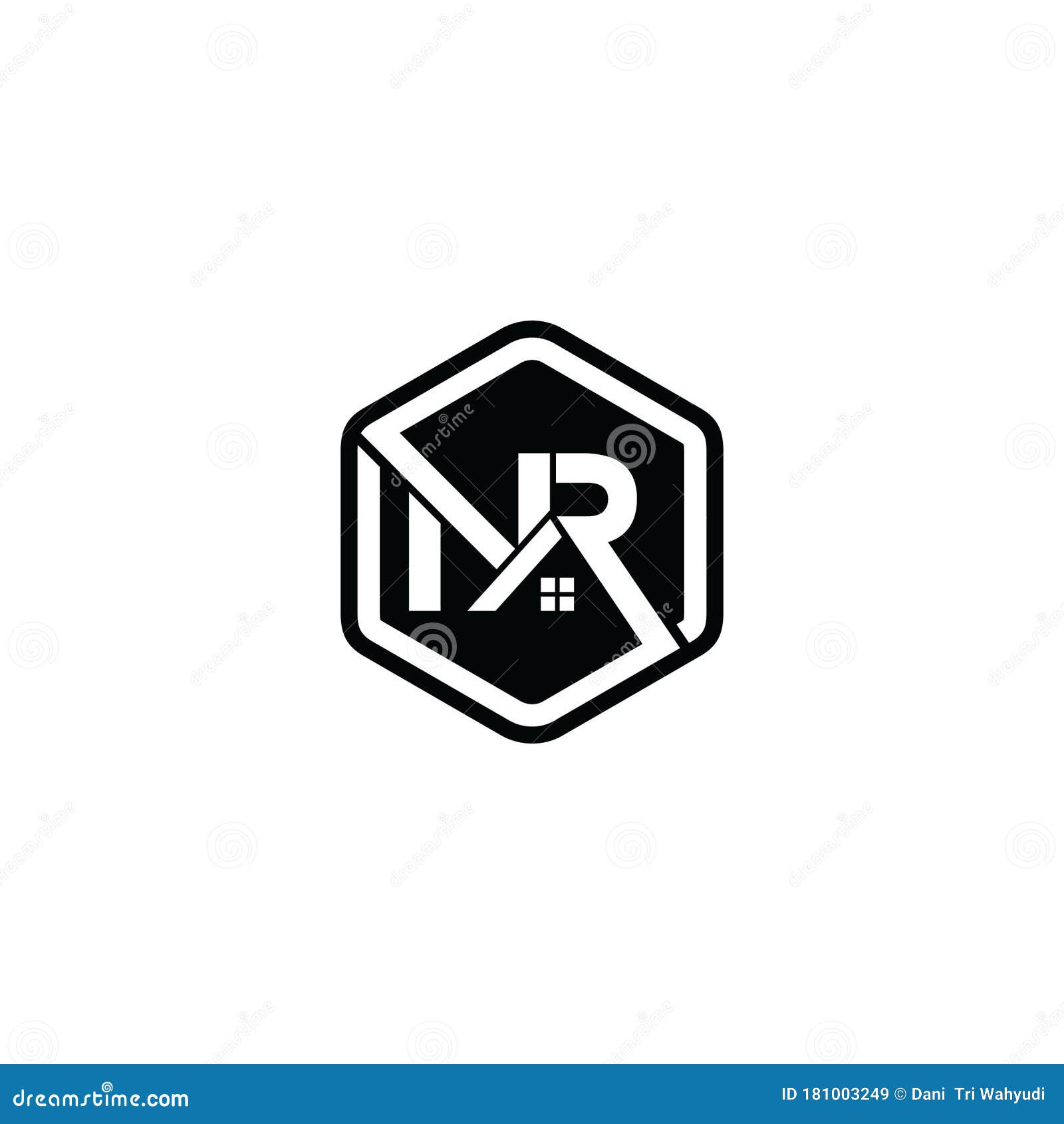 NR Letter Logo Icon Design Template Elements Stock Vector ...