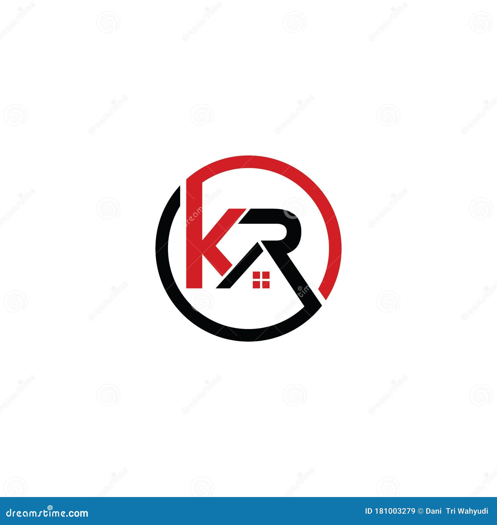 KR Letter Logo Icon Design Template Elements Stock Vector ...