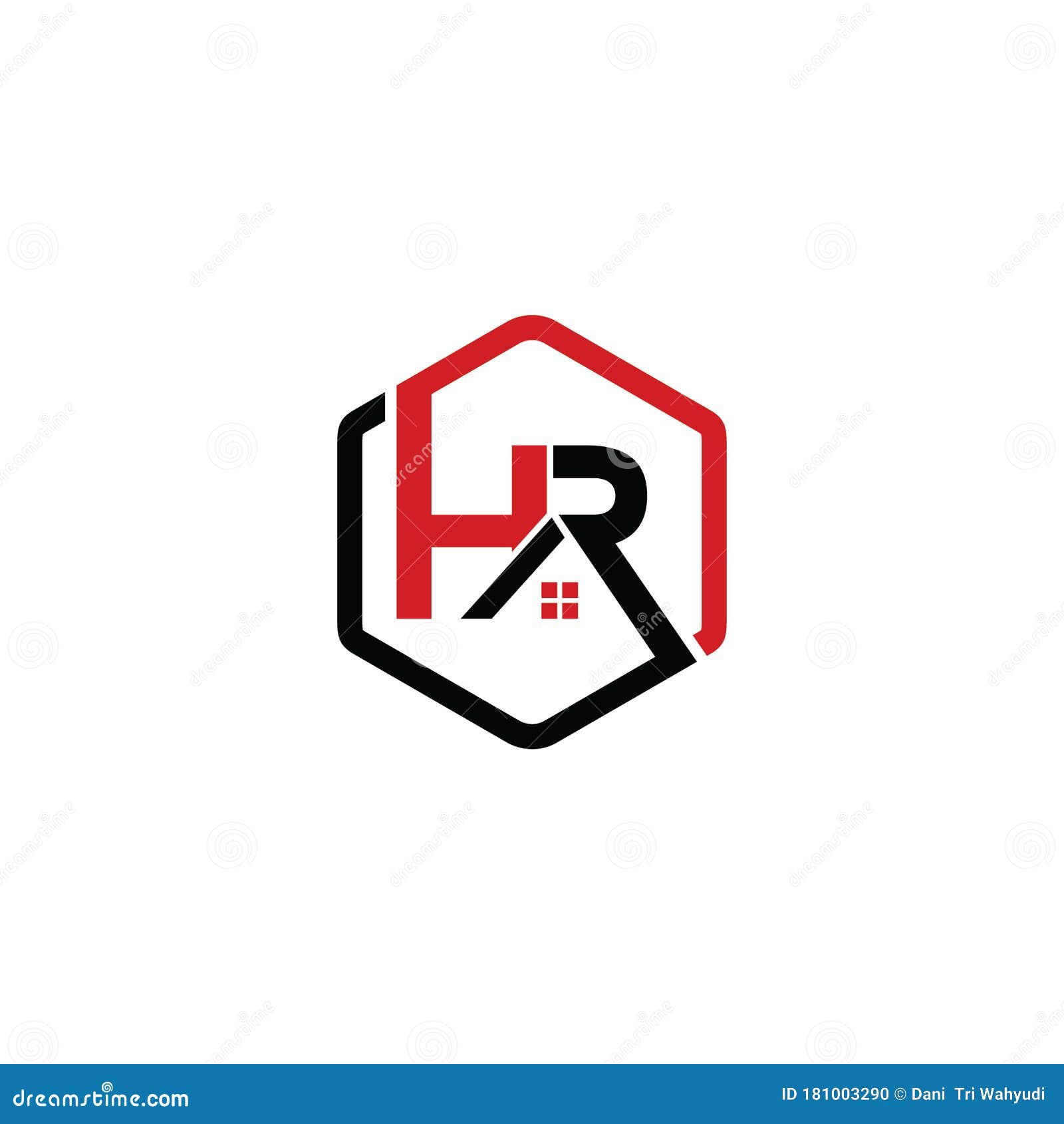 HR Letter Logo Icon Design Template Elements Stock Vector ...