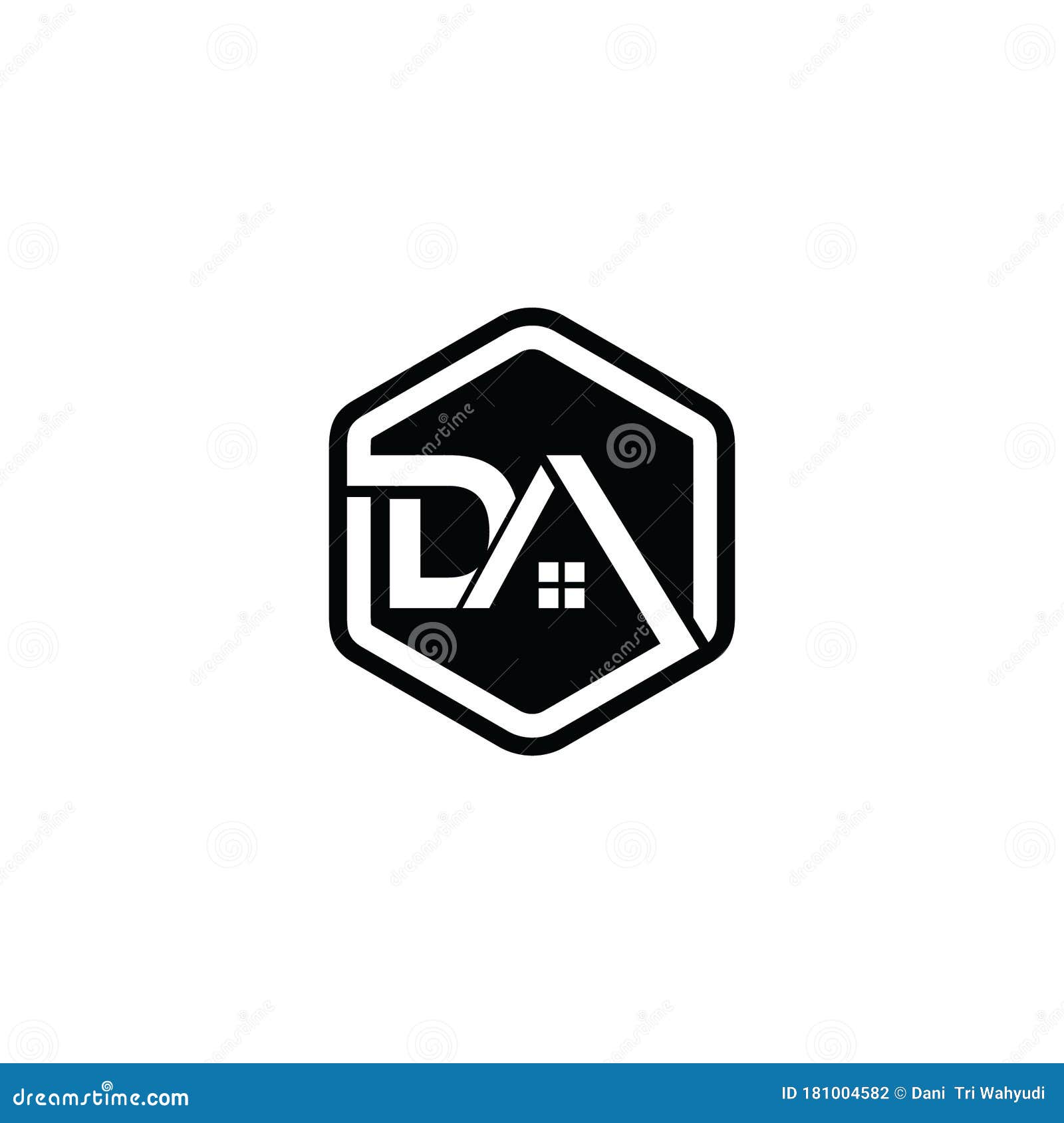 DA Letter Logo Icon Design Template Elements Stock Vector ...