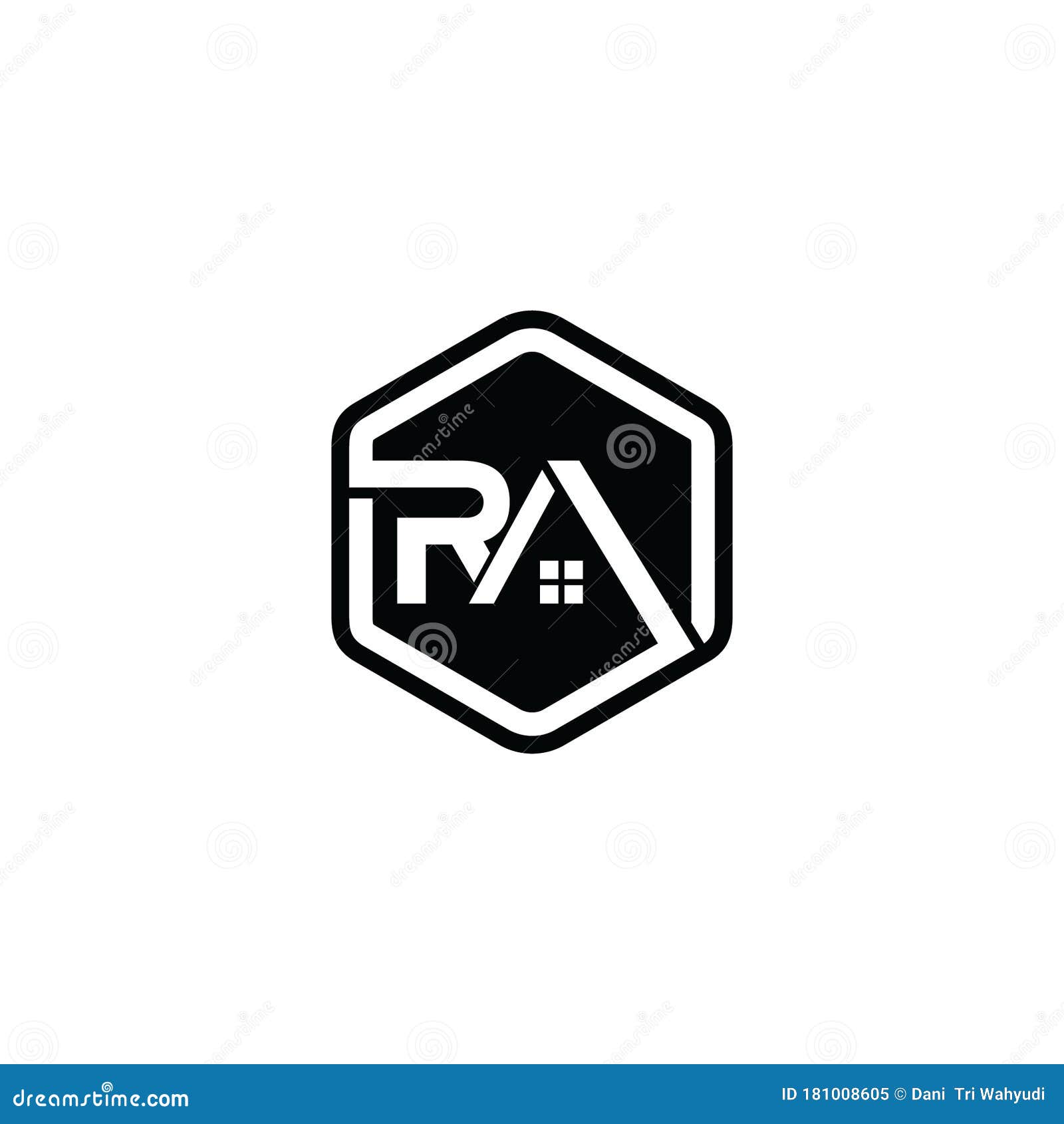 RA Letter Logo Icon Design Template Elements Stock Vector ...