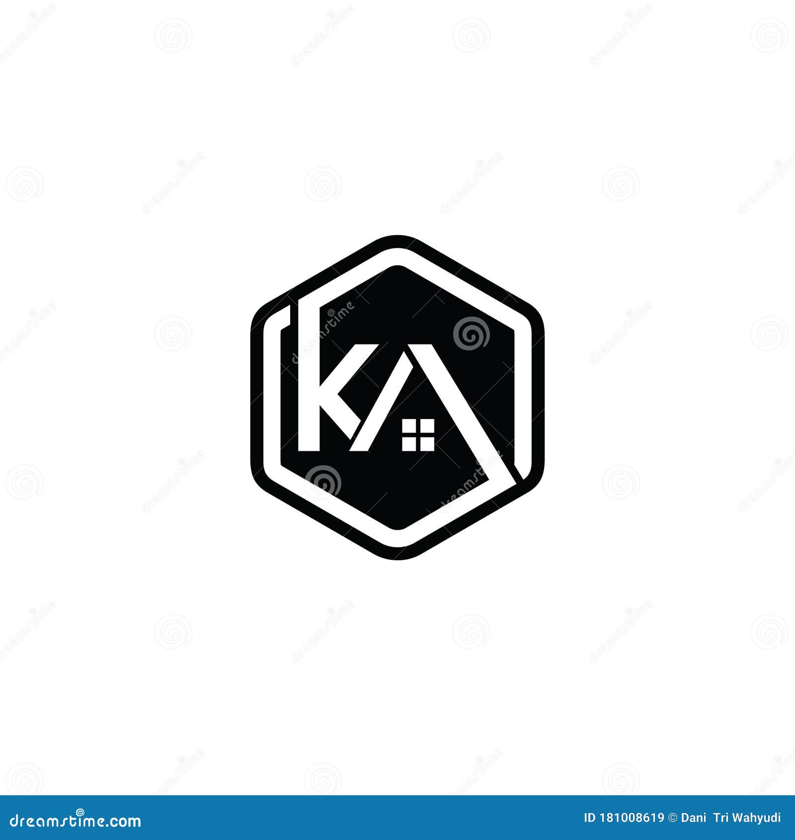 KA Letter Logo Icon Design Template Elements Stock Vector ...