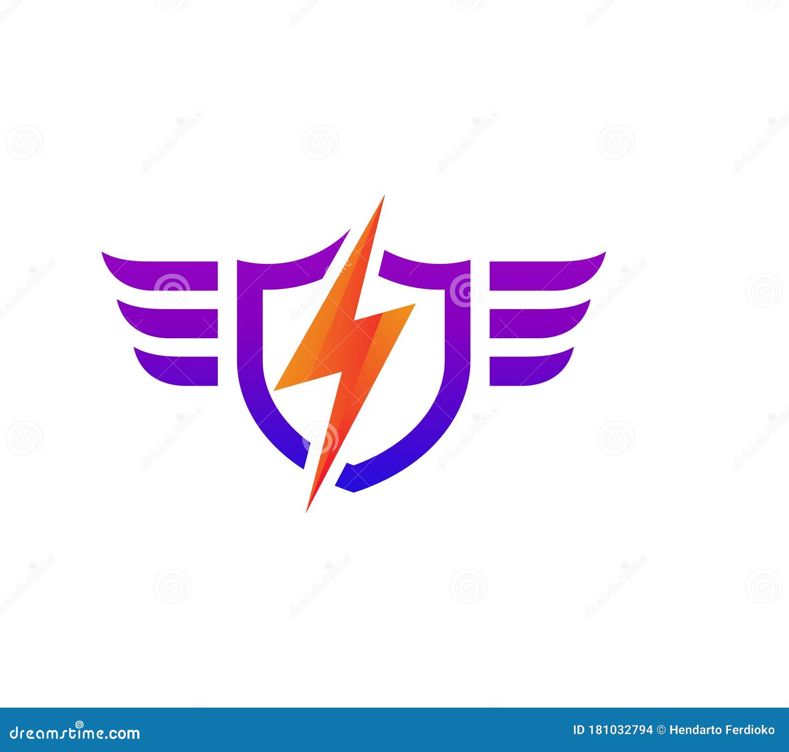 Lightning Shield Protect Vector Logo Design Template Stock Vector ...