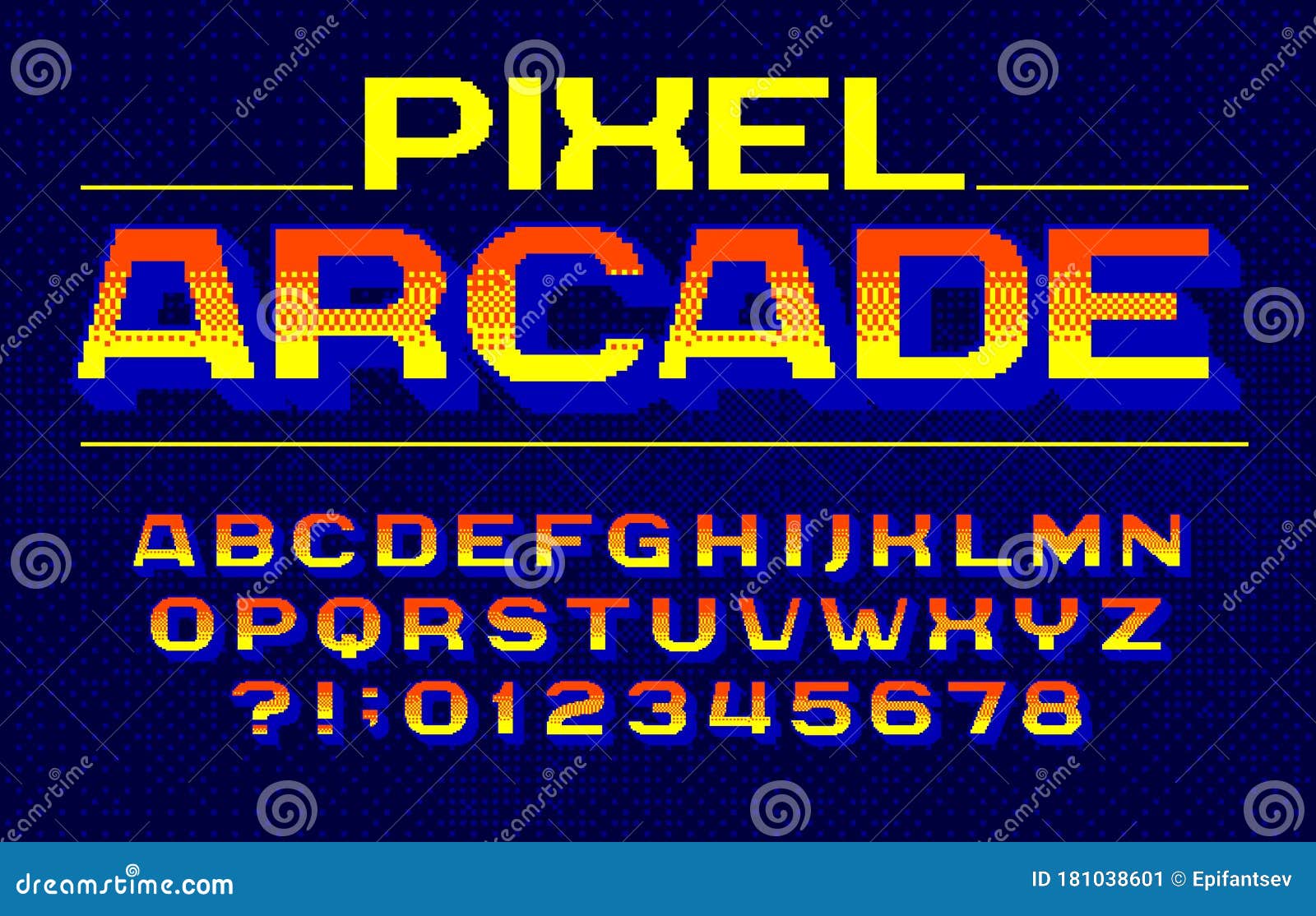 Pixel Art Arcade Video Game Spaceship Vector Illustration ...