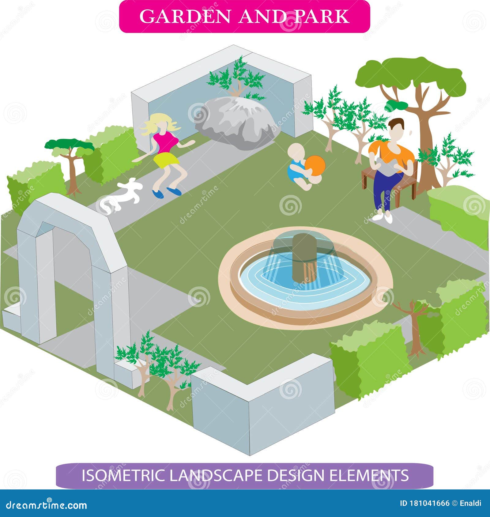 Park Design Vector Illustration | CartoonDealer.com #35681098