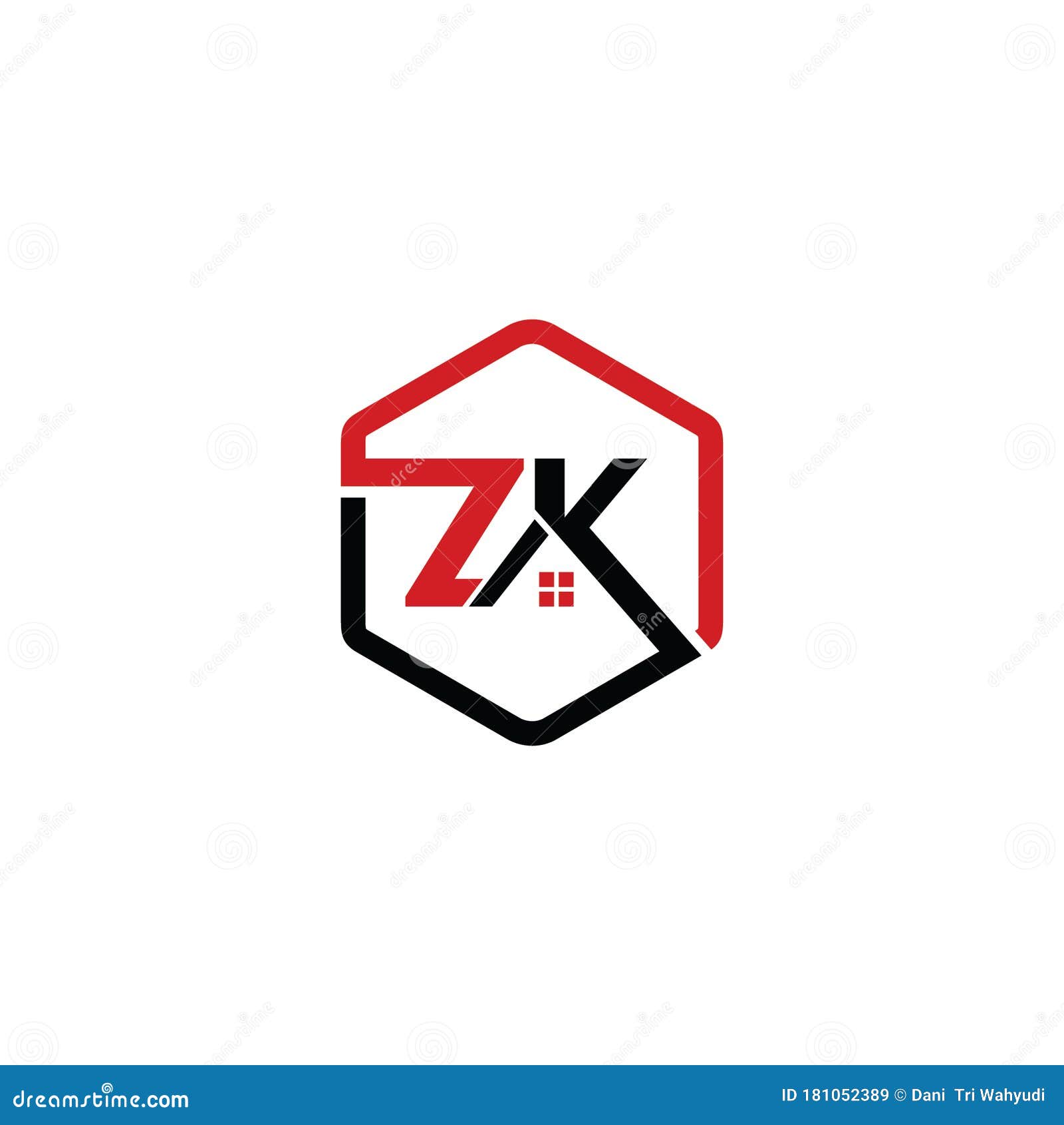 ZK Letter Logo Icon Design Template Elements Stock Vector ...