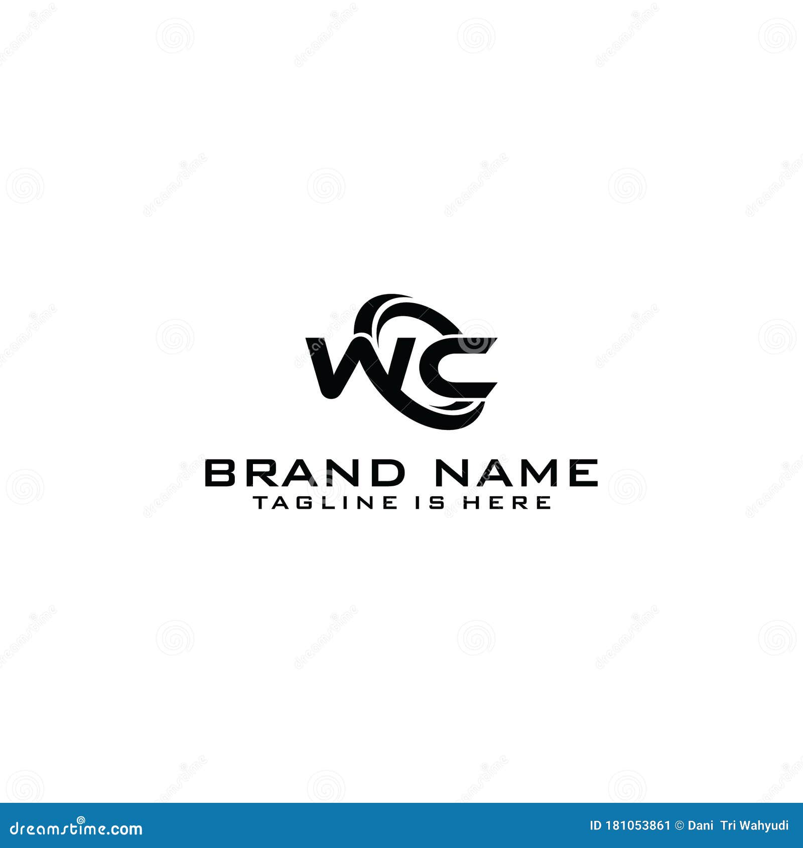 WC Letter Logo Icon Design Template Elements Stock Illustration ...