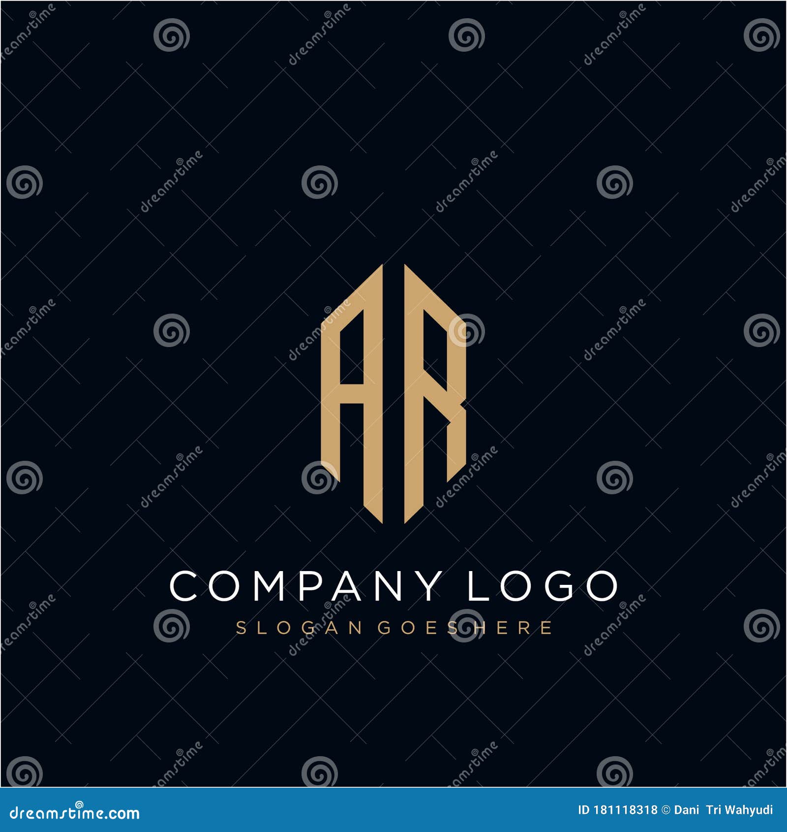 AR Letter Logo Icon Design Template Elements Stock Vector ...