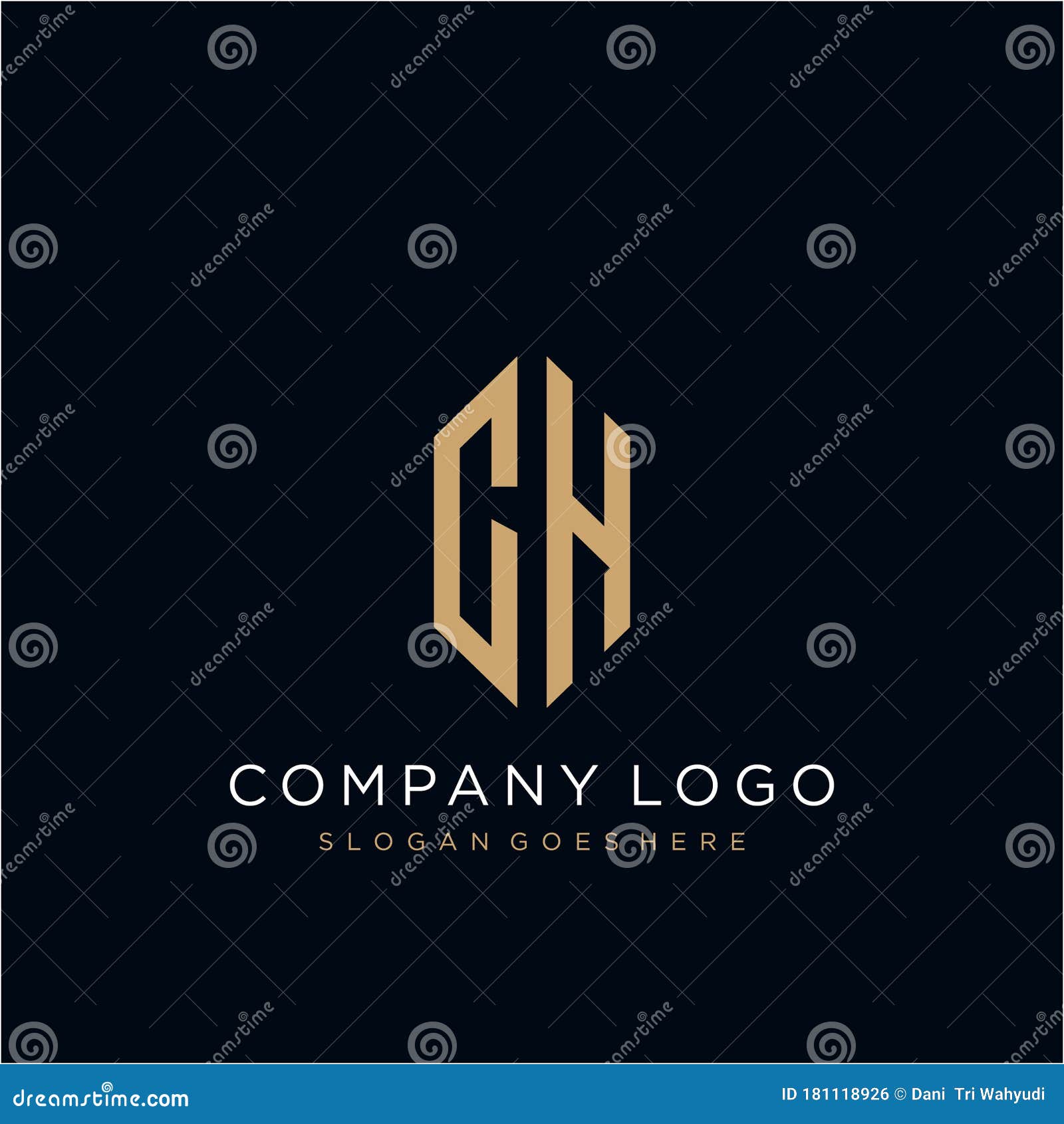 CH Letter Logo Icon Design Template Elements Stock Vector ...