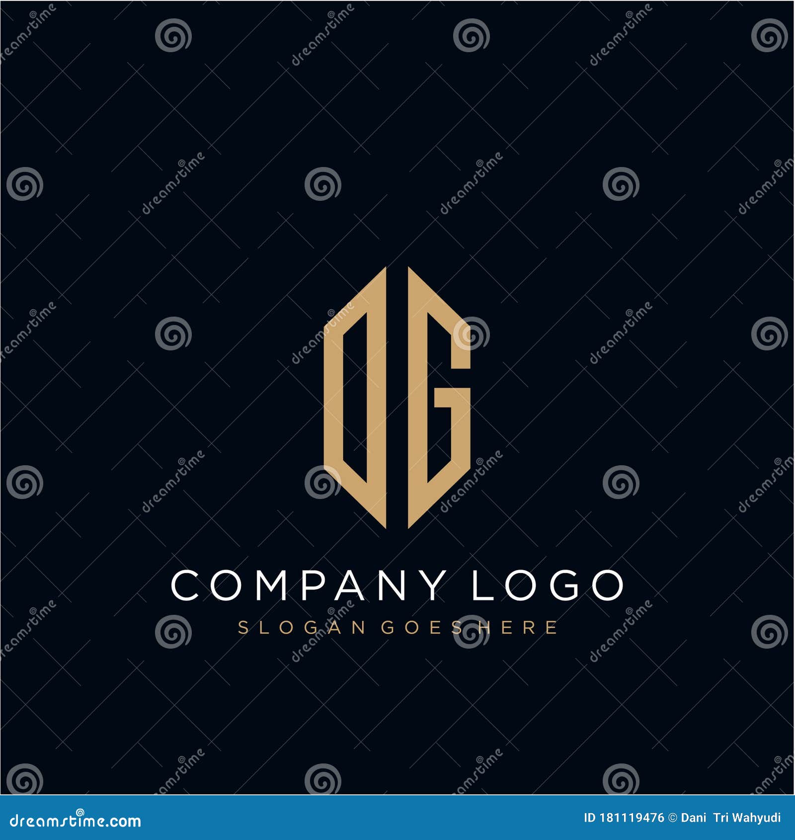 OG Letter Logo Icon Design Template Elements Stock Vector ...