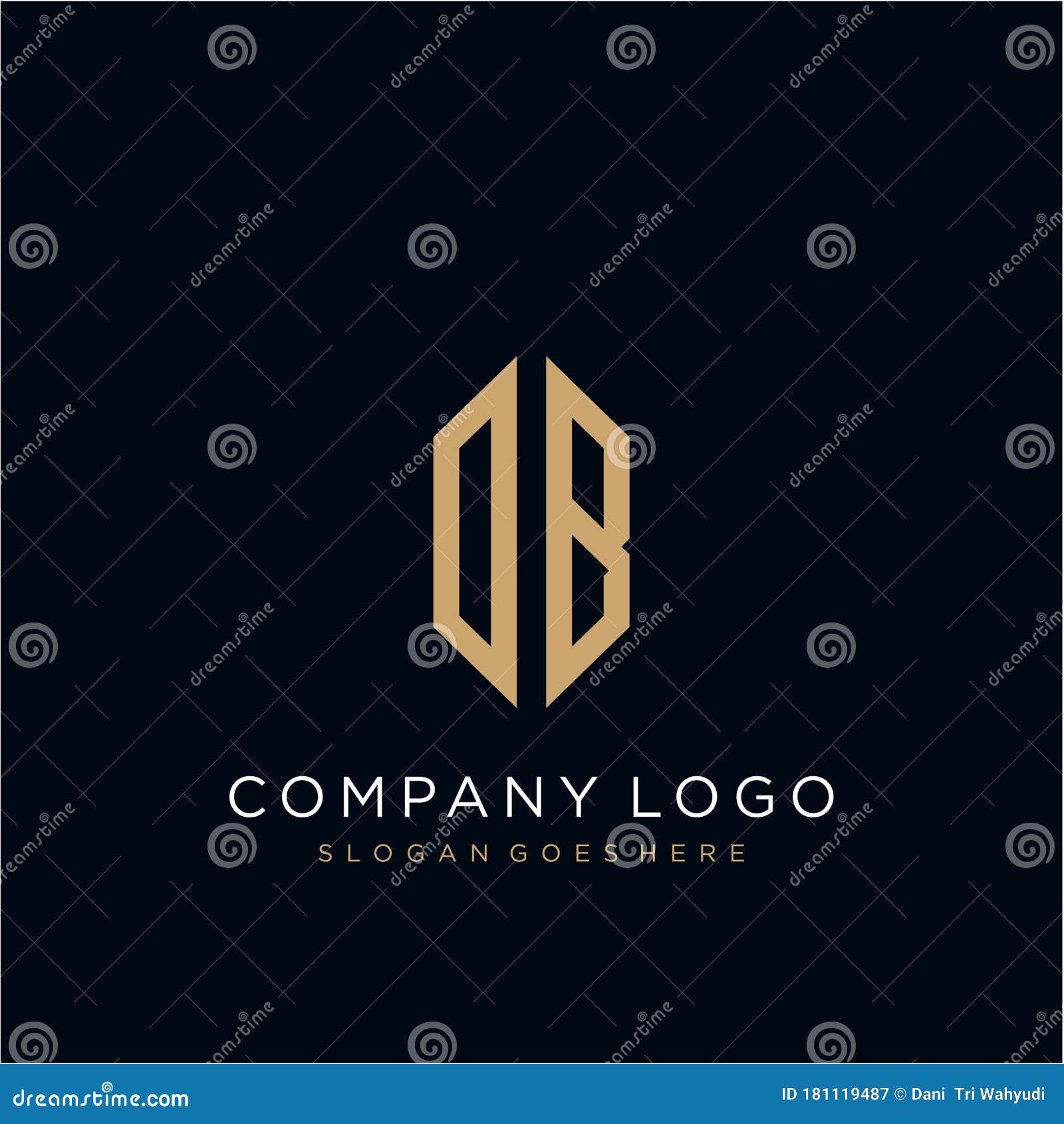 OB Letter Logo Icon Design Template Elements Stock Vector ...