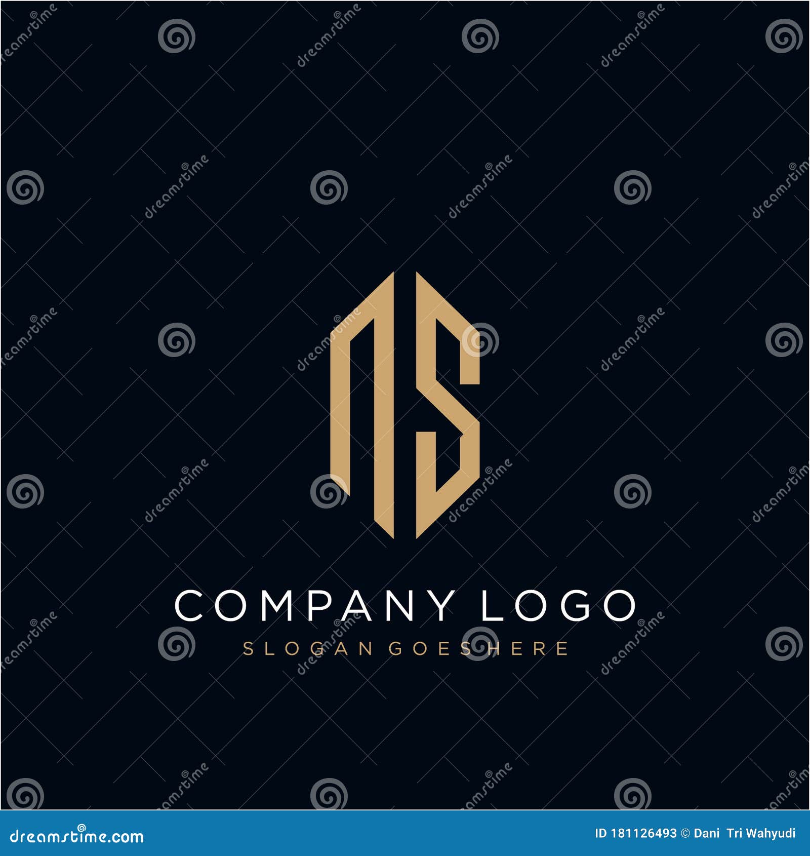 NS Letter Logo Icon Design Template Elements Stock Vector ...