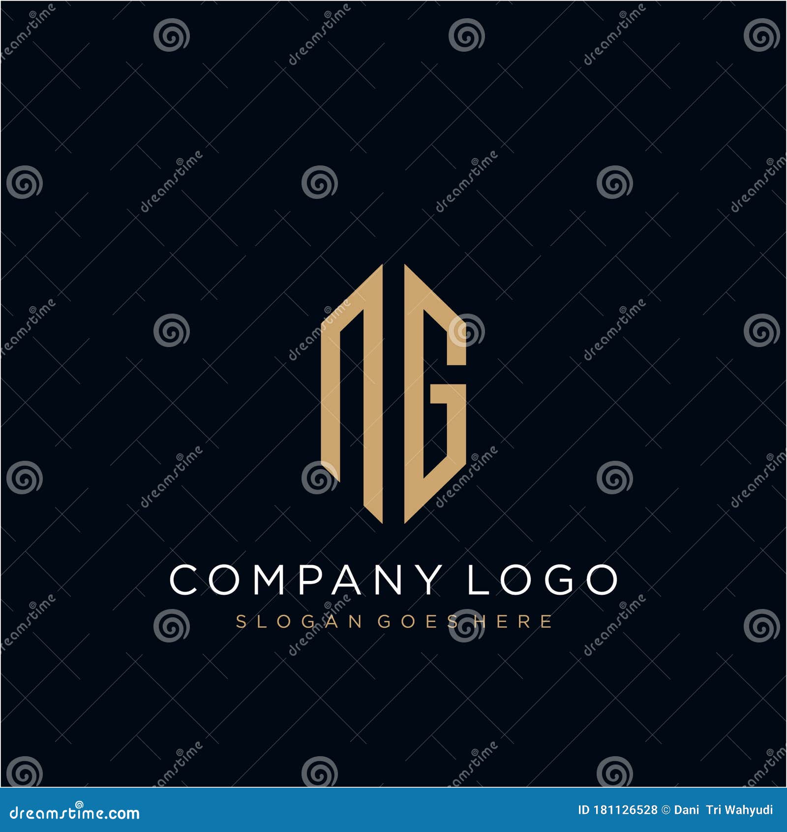 NG Letter Logo Icon Design Template Elements Stock Vector ...