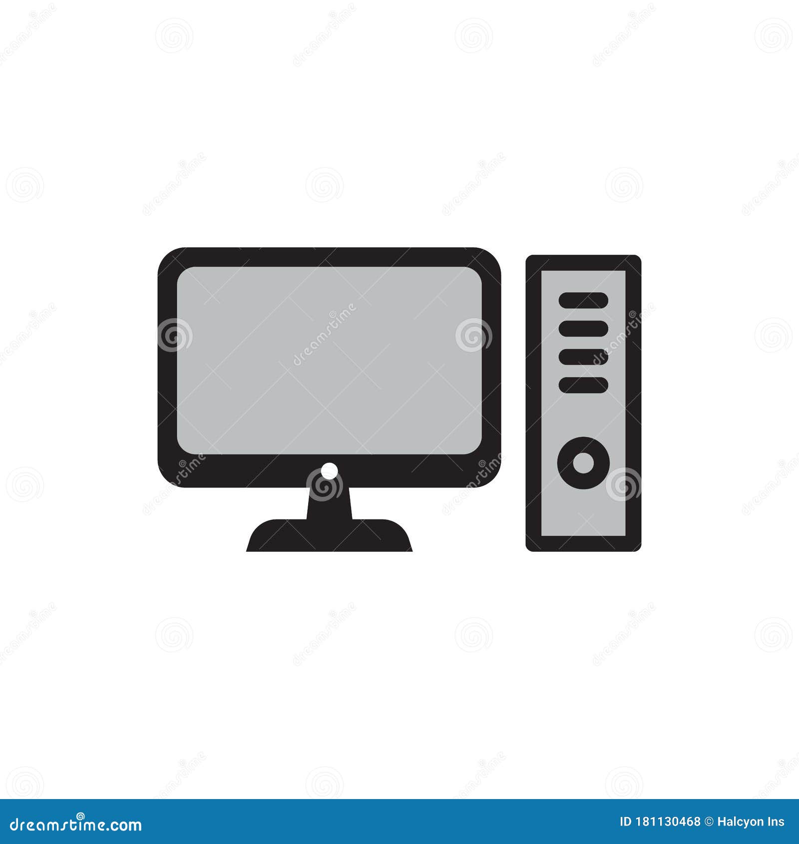 PC Icon in Trendy Design Vector Eps 10 Stock Vector - Illustration of ...