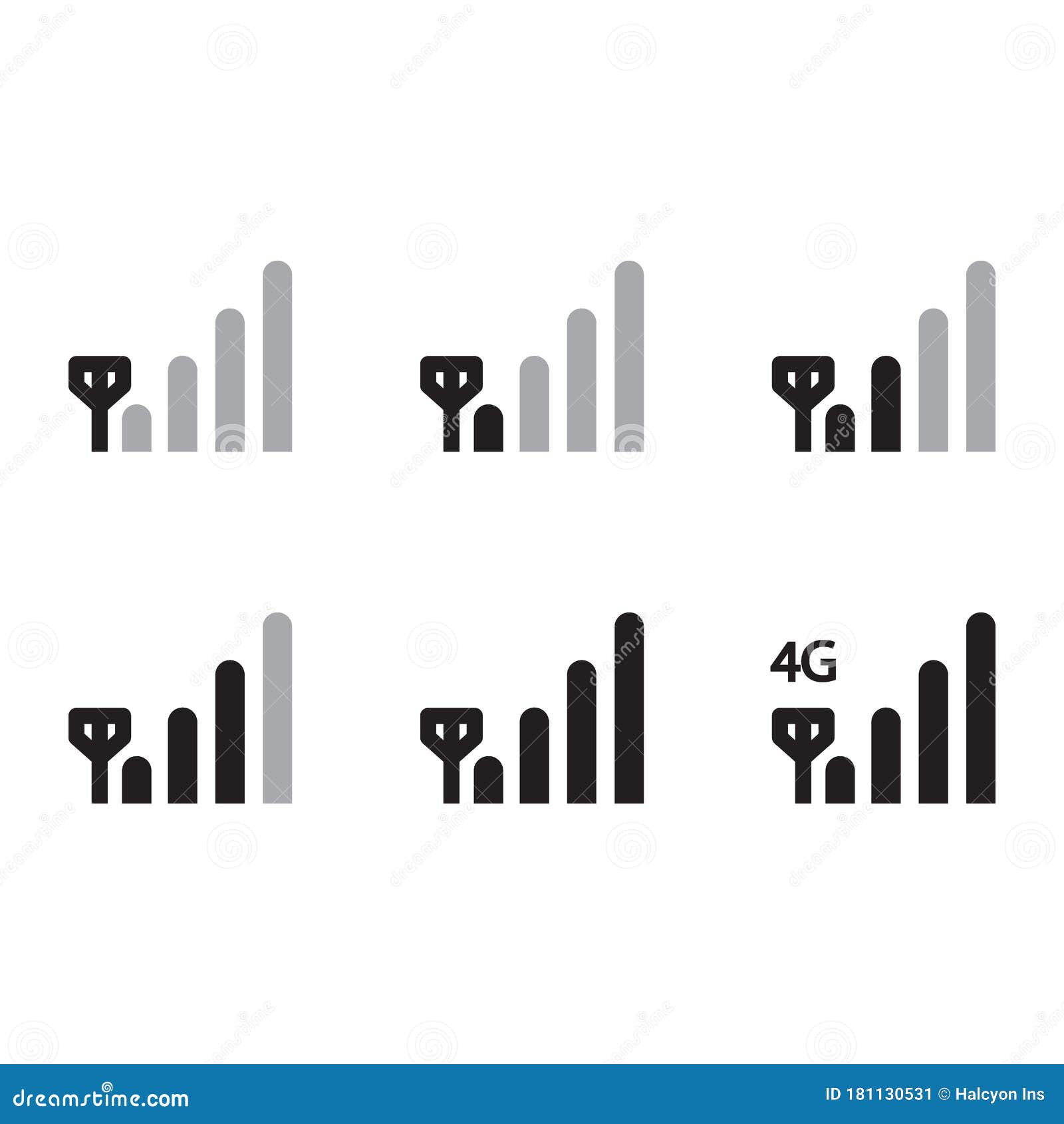 Phone Signal Icon in Trendy Design Vector Eps 10 Stock Vector ...