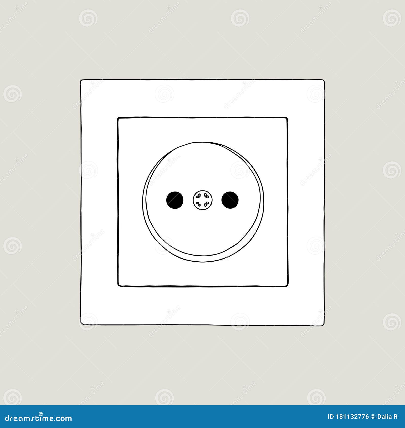 Illustration of Electrical Socket. Stock Vector - Illustration of ...