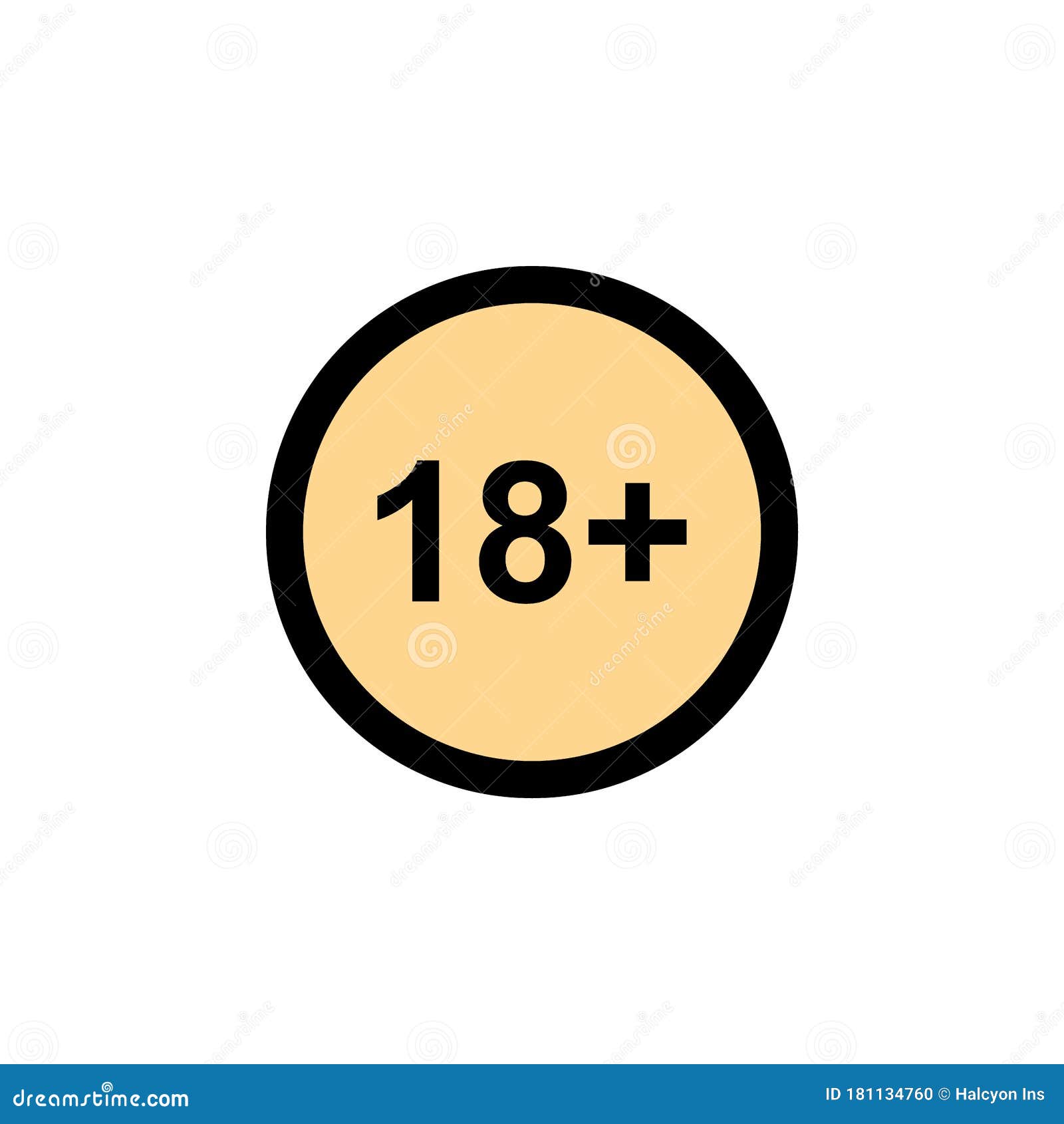 18 Plus Icon in Trendy Design Vector Eps 10 Stock Vector - Illustration ...