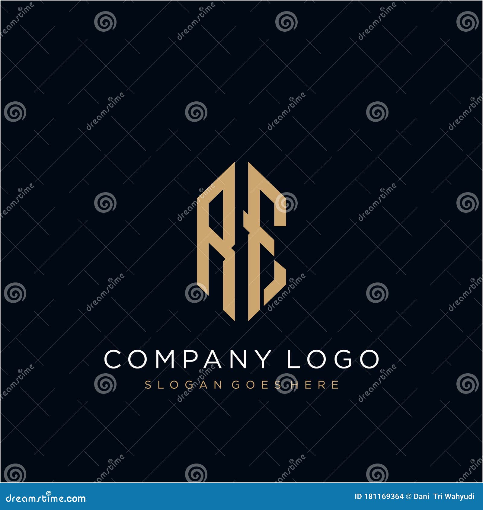 RF Letter Logo Icon Design Template Elements Stock Vector ...