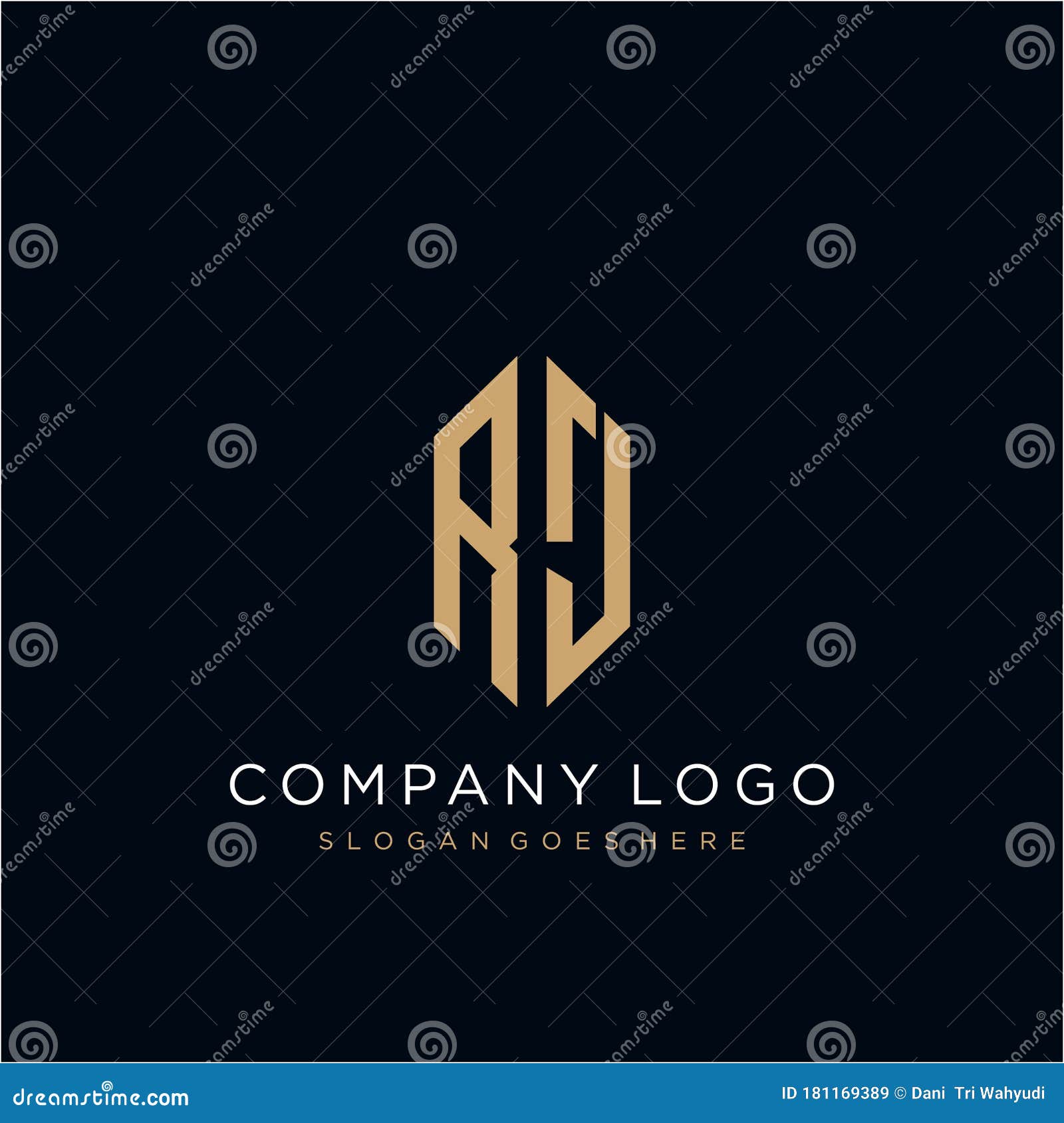 RJ Letter Logo Icon Design Template Elements Stock Vector ...