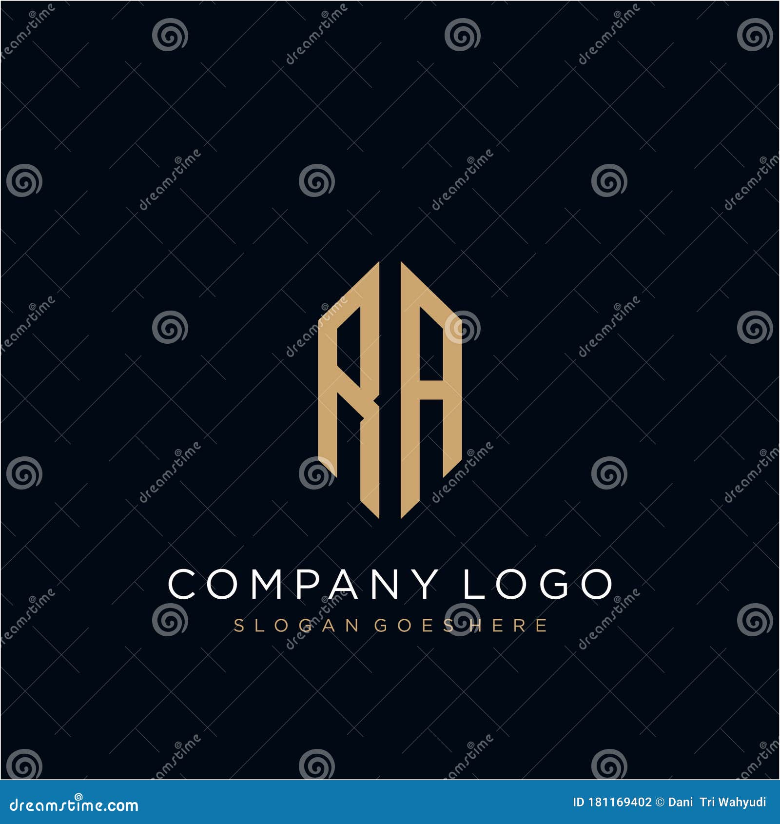 RA Letter Logo Icon Design Template Elements Stock Vector ...