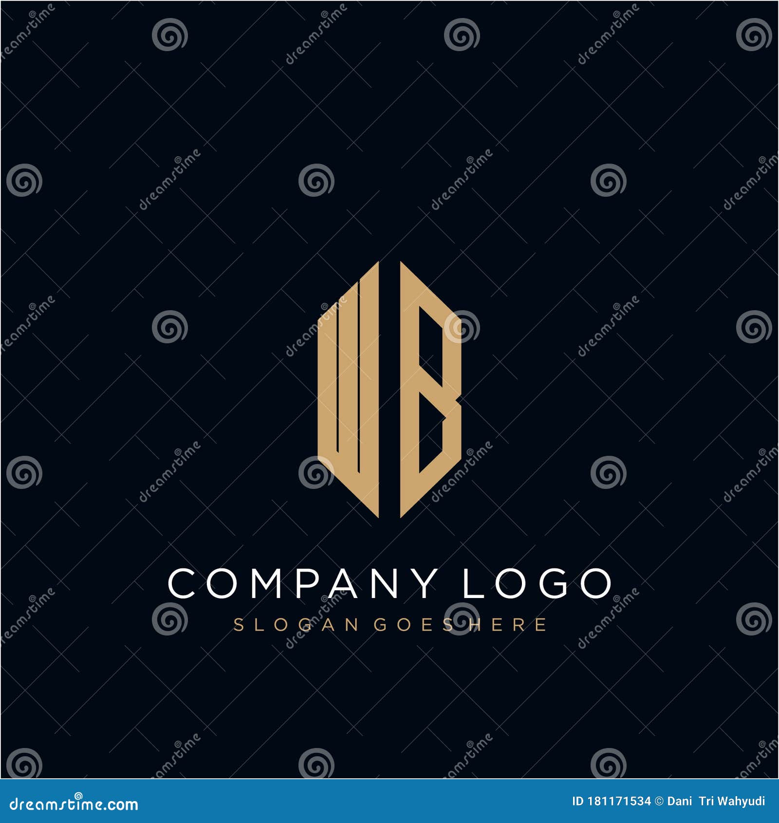 WB Letter Logo Icon Design Template Elements Stock Vector ...