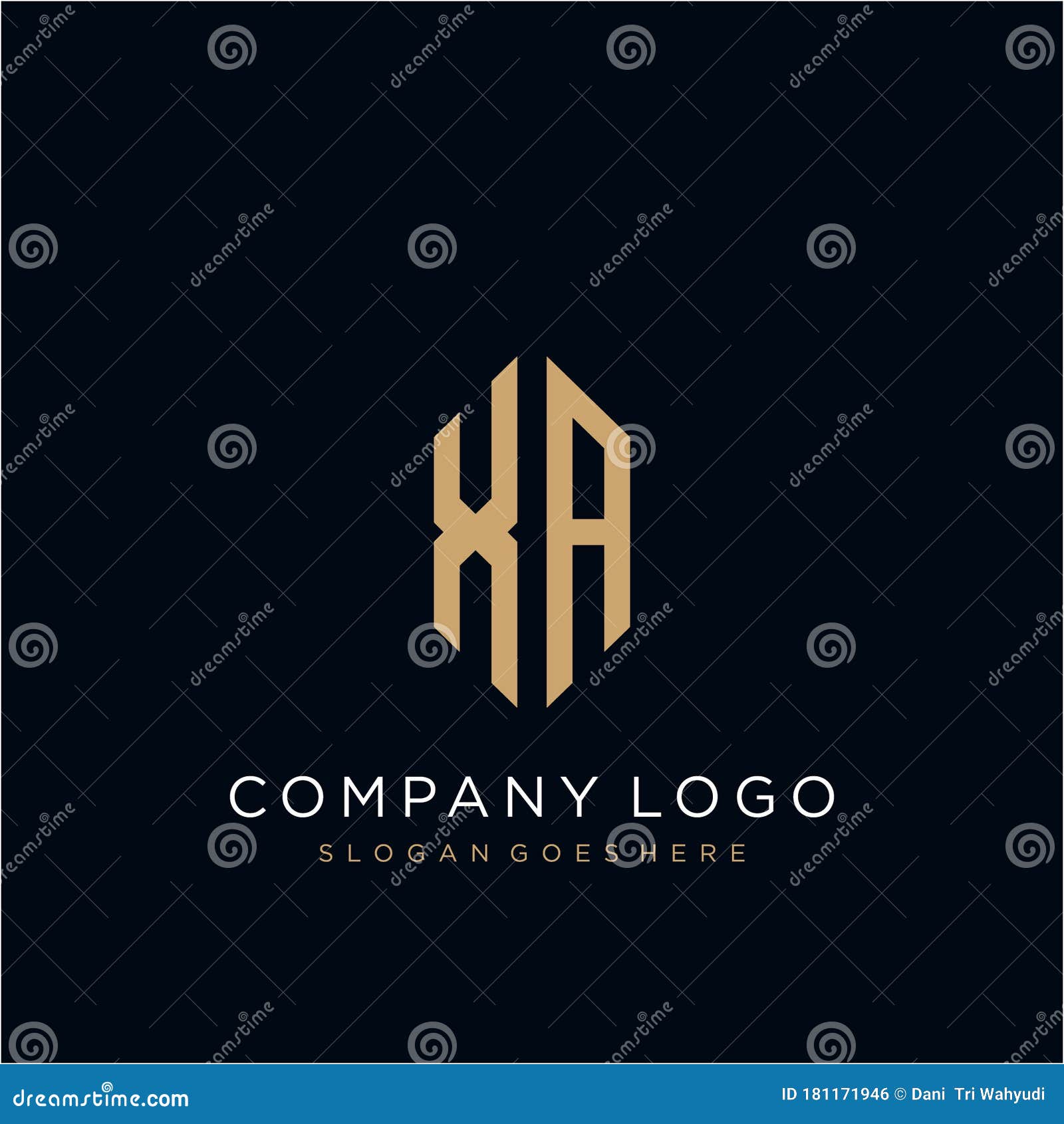 XA Letter Logo Icon Design Template Elements Stock Vector ...