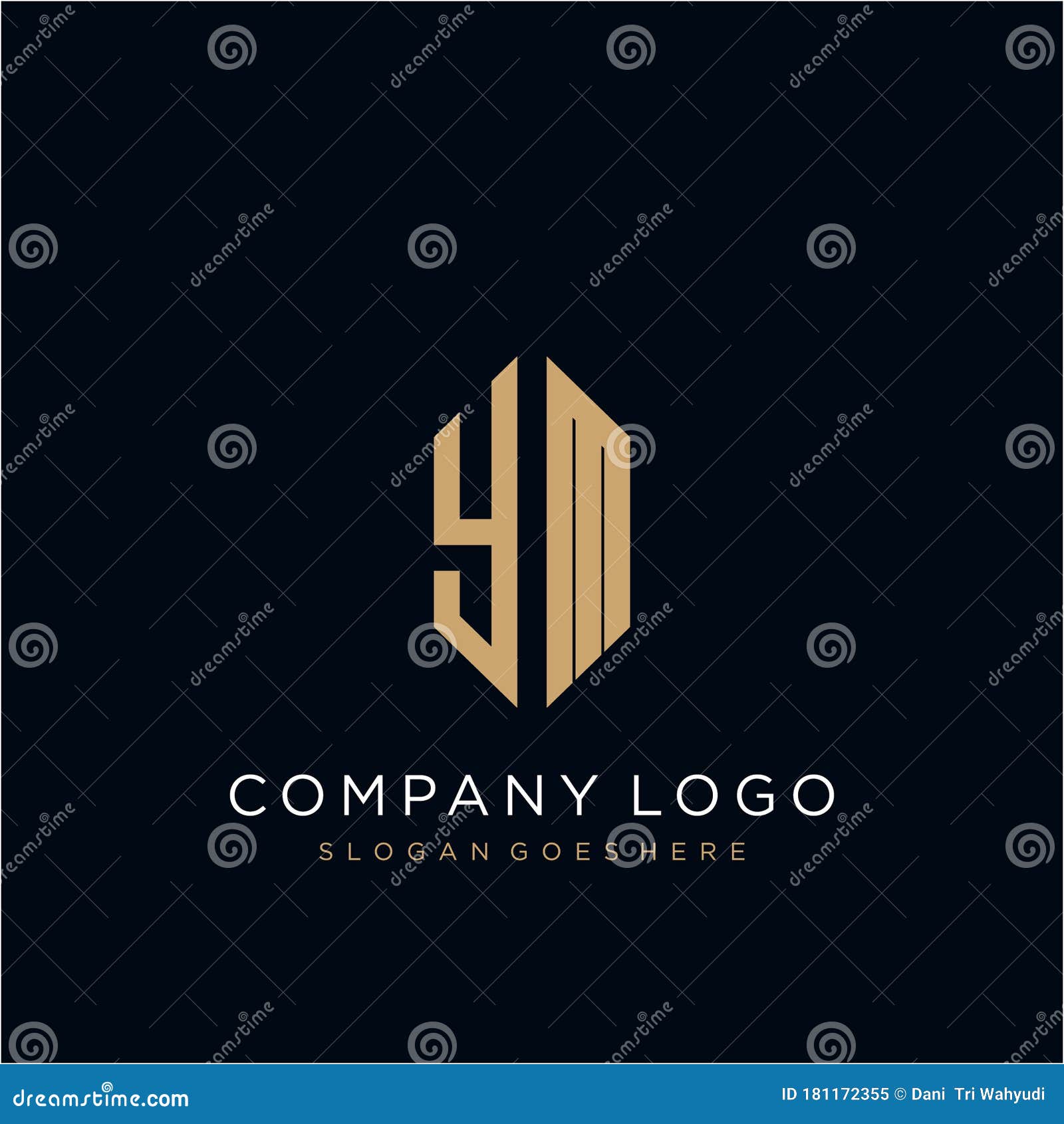 YM Letter Logo Icon Design Template Elements Stock Vector ...